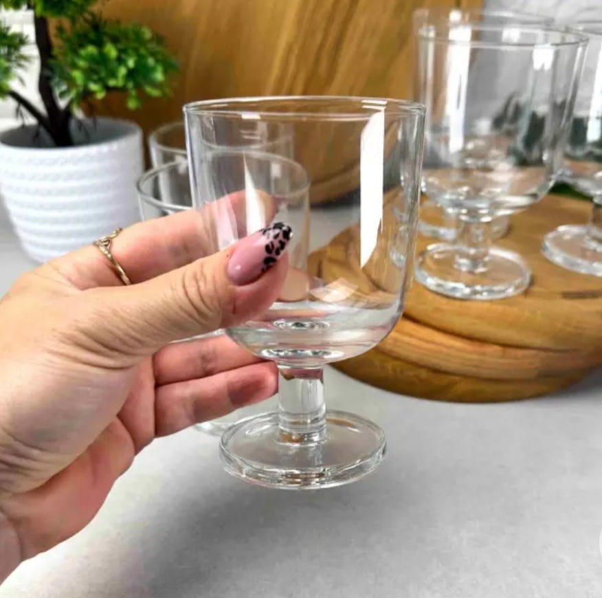 Sett med 6 elegante glass på stett | FINN-torget