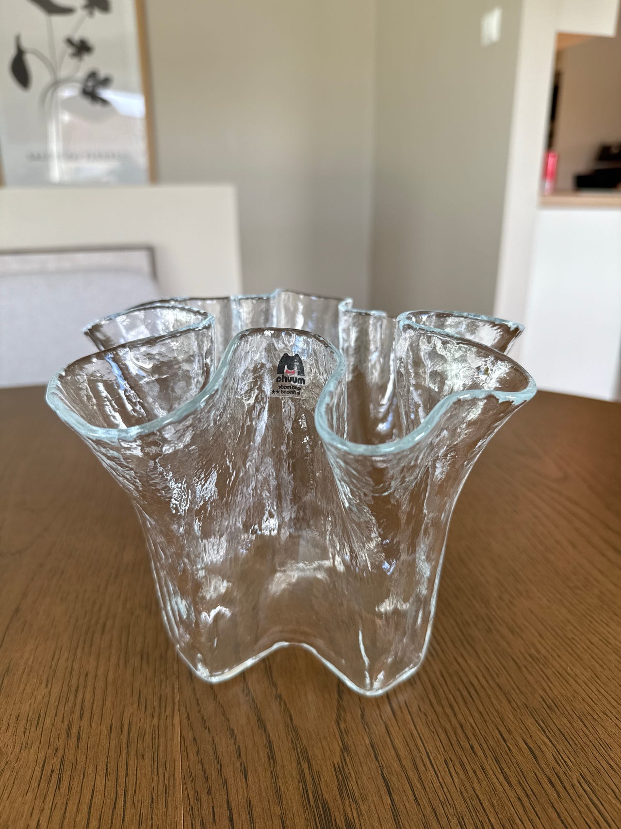 Muurla Finland – stor bølgeformet glassvase | FINN-torget