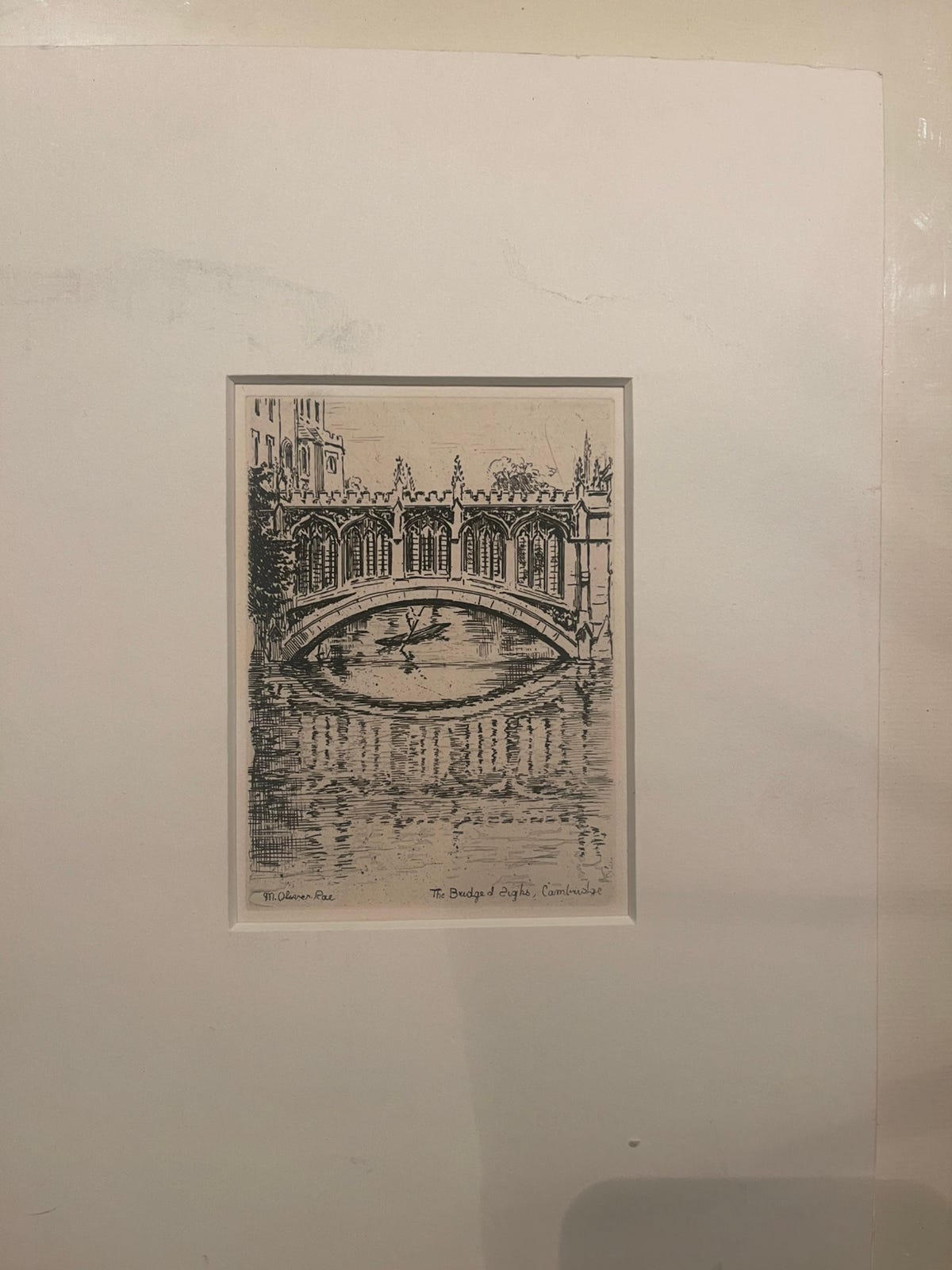 Mabel Oliver Rae – The Bridge of Sighs, Cambridge (etsning) | FINN-torget