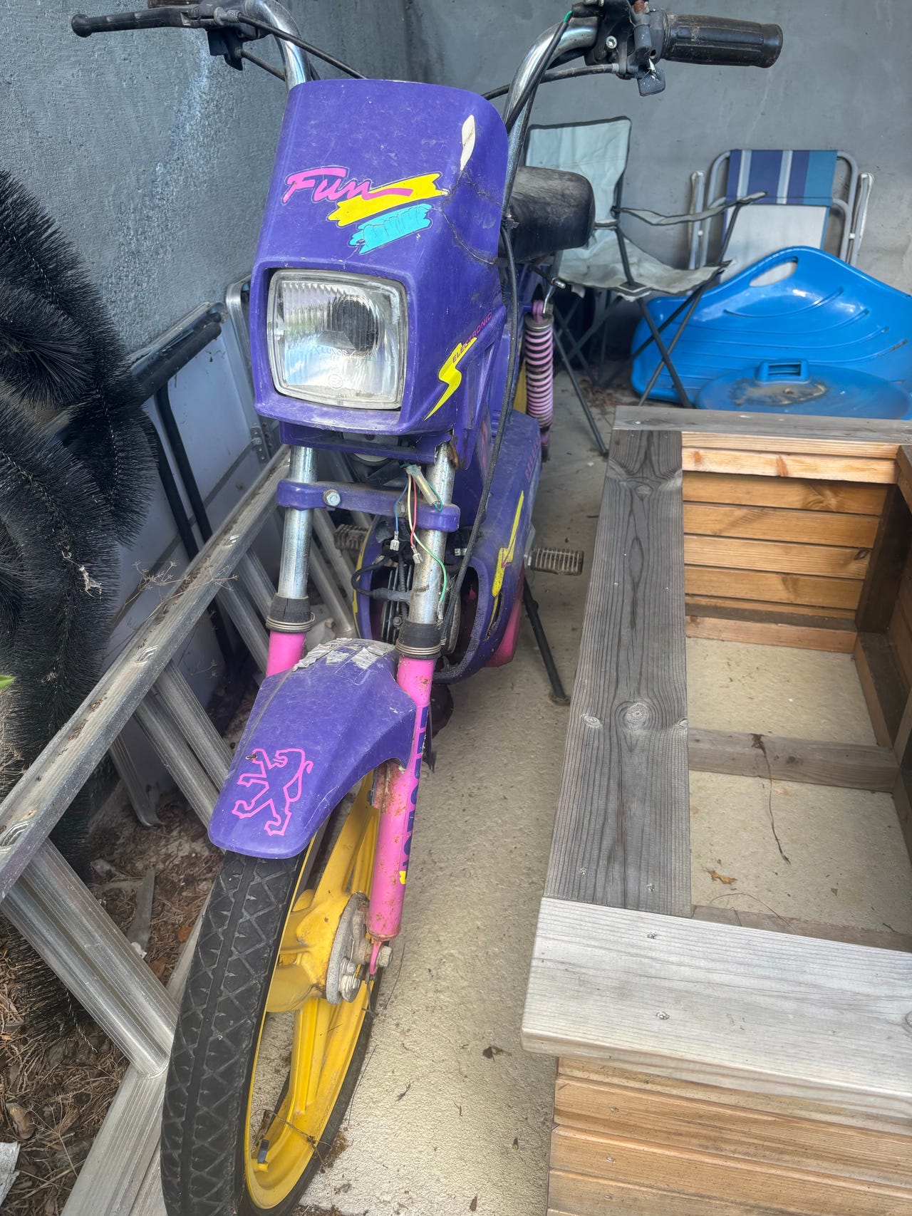 Peugeot Fox Moped Lilla Gul | FINN-torget