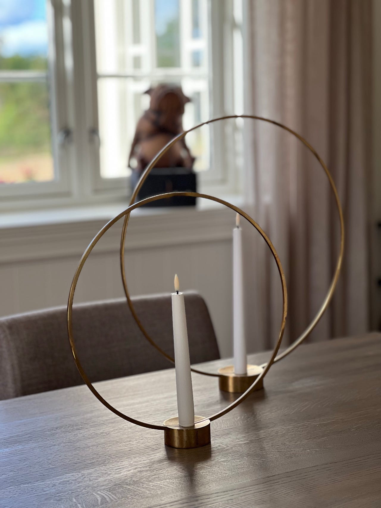 Klung Gloria lysestaker i messing | FINN-torget