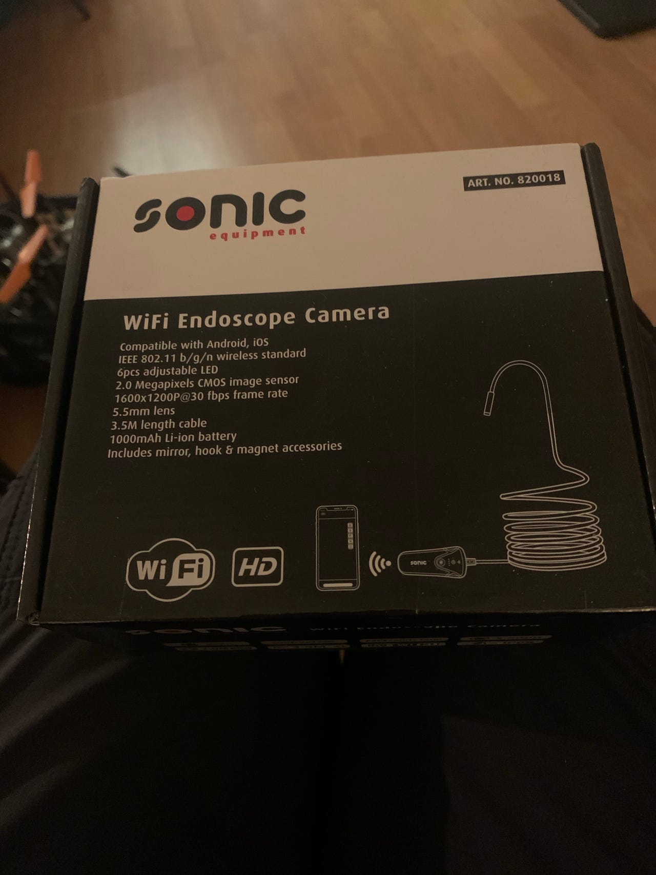 Sonic Wi-Fi kamera med endoskopisk linse og 3.5m kabel | FINN-torget
