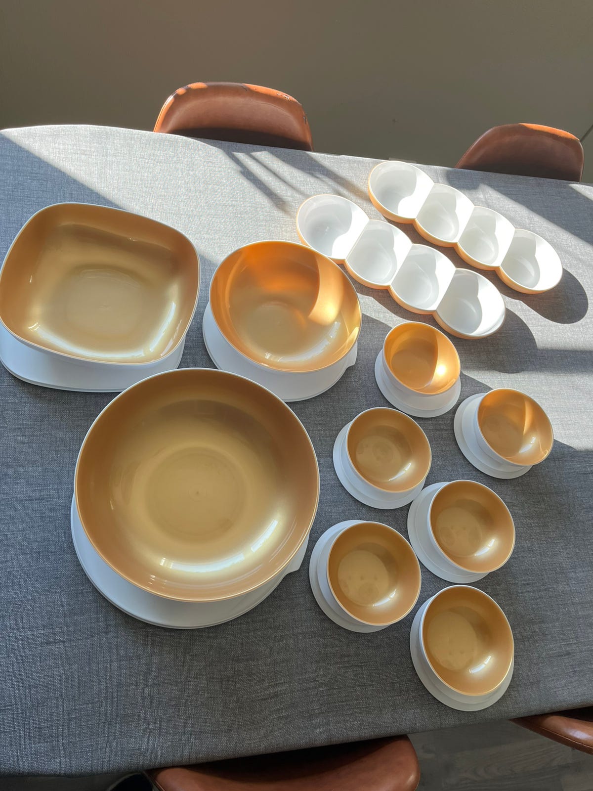 Tupperware, Allegra Hvit/gull | FINN-torget