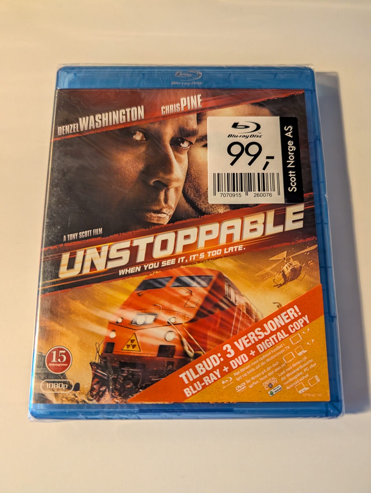 Unstoppable (Blu-ray + DVD) - Tony Scott Film | FINN-torget