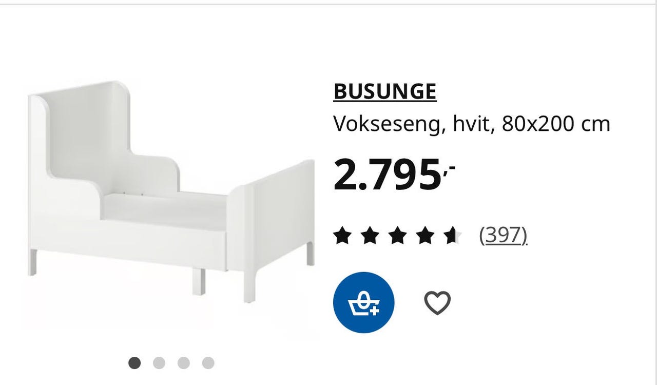 Vokse seng barn | FINN-torget