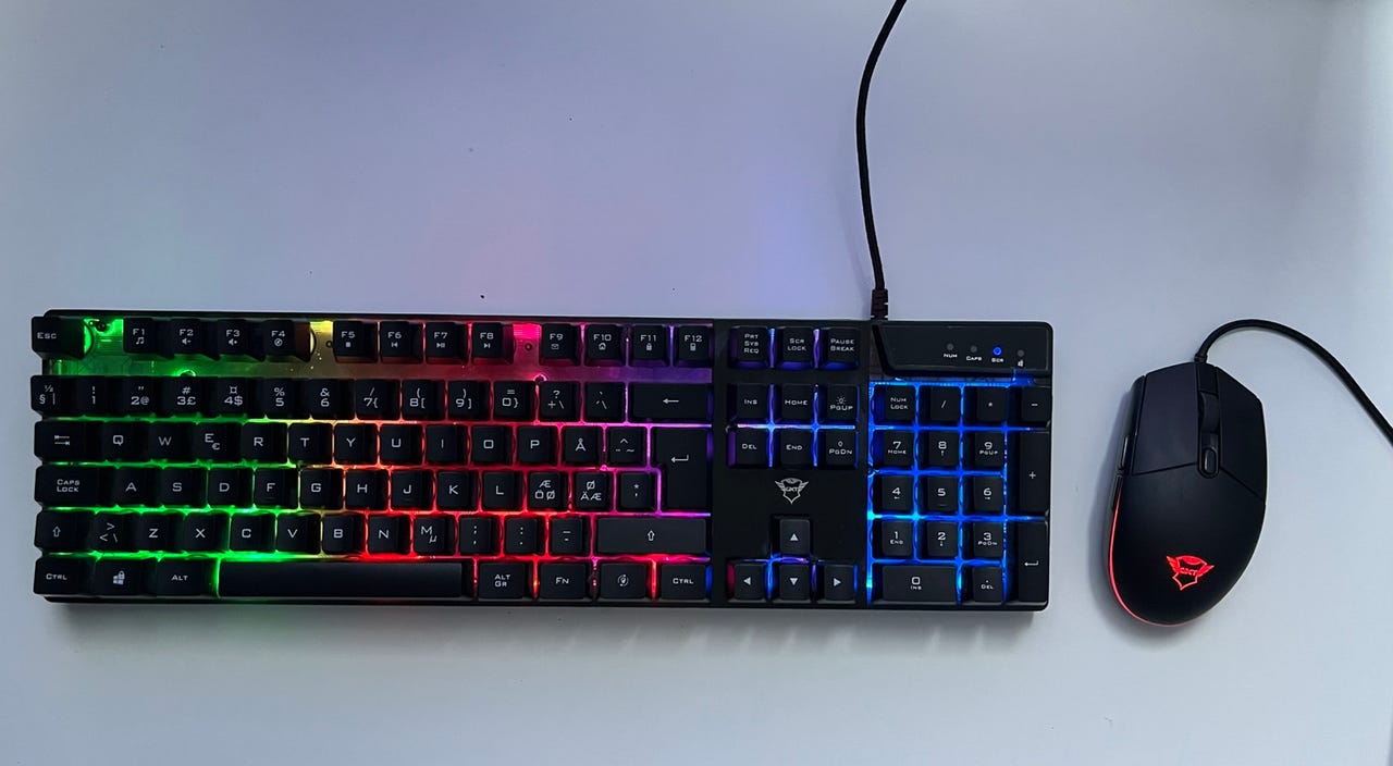 Trust GXT Gaming Tastatur og Mus RGB USB Tilleggsutstyr | FINN-torget