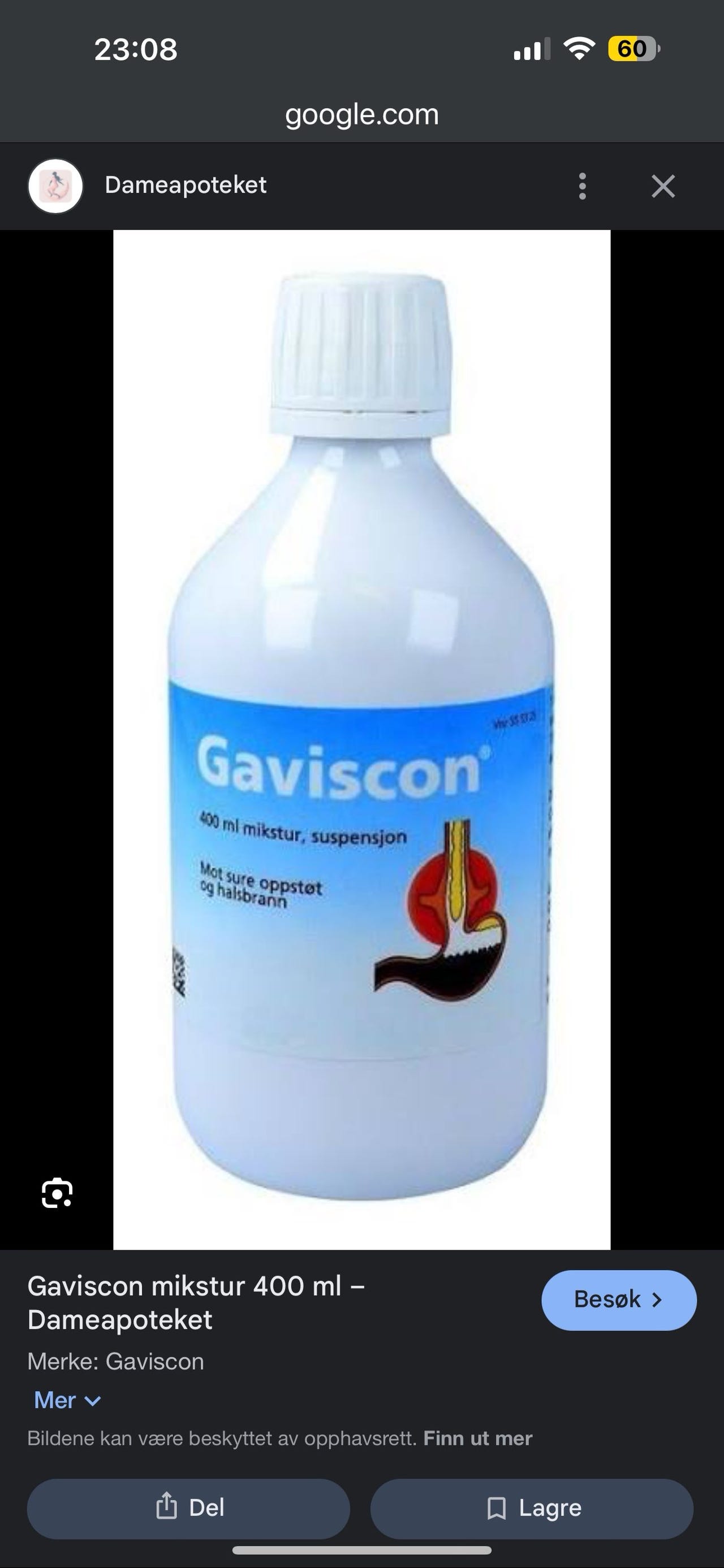 Gaviscon Flytende mikstur 500 ml | FINN-torget