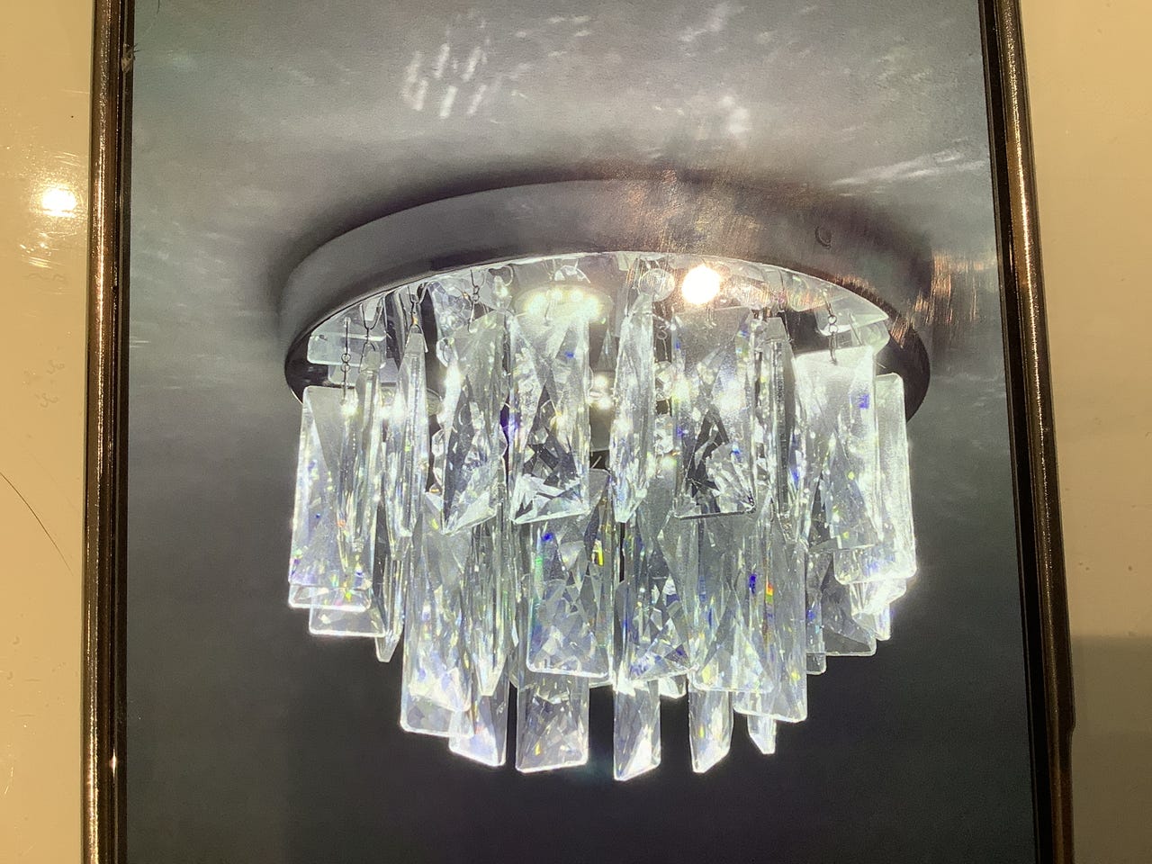 3 stk Elegant Mini Crystal Chandelier-Moderne taklamper 250,- per stik ...