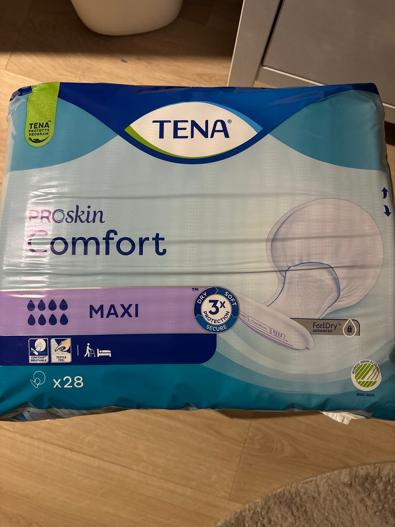TENA ProSkin Comfort Bleie Maxi 28 stk (3 pakker) | FINN-torget