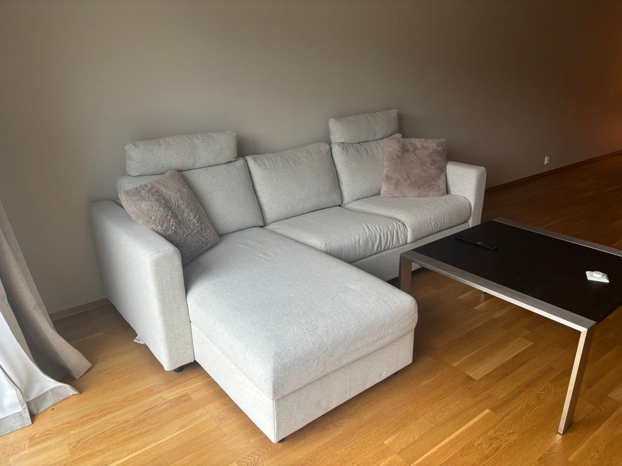 IKEA VIMLE 3-seat sofa, with chaise longue/Gunnared beige | FINN-torget