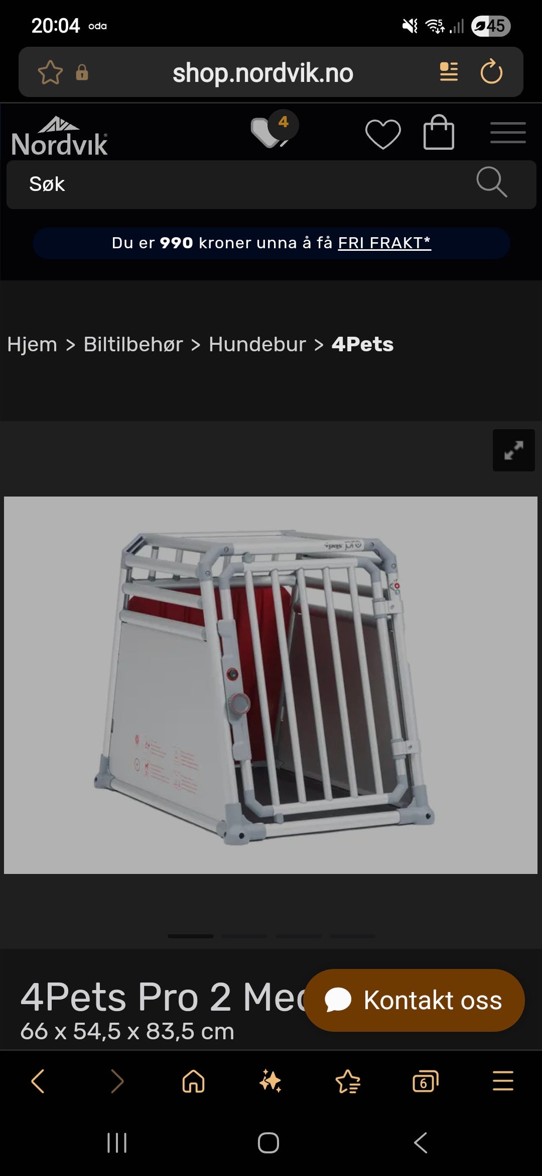 Hundebur til bil. 4Pets Pro-Dog Box hundebur | FINN-torget