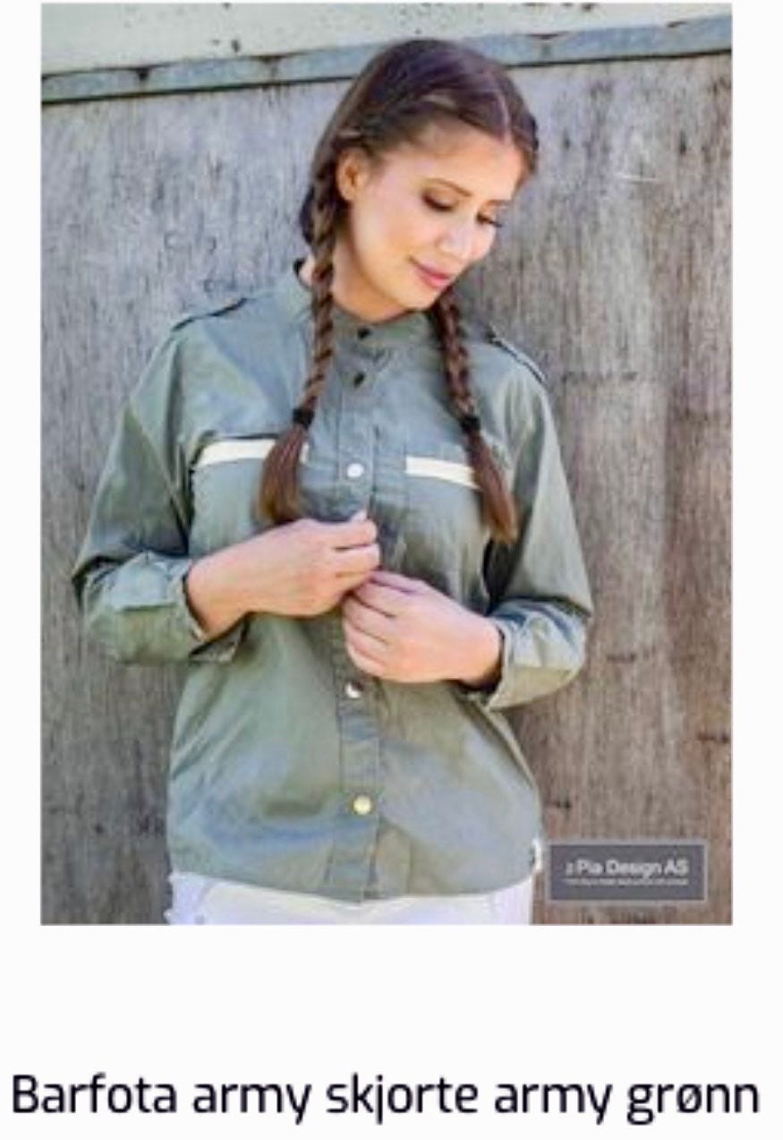 🌿 Ny Barfota skjorte – Armygrønn – Str. L/XL – med gullknapper 💫 | FINN ...