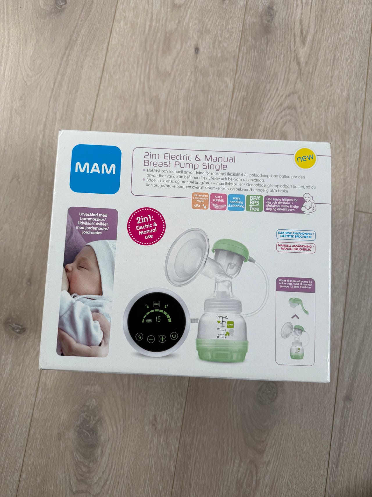 MAM Electric & Manual Brystpumpe Sett med Digital Skjerm | FINN-torget