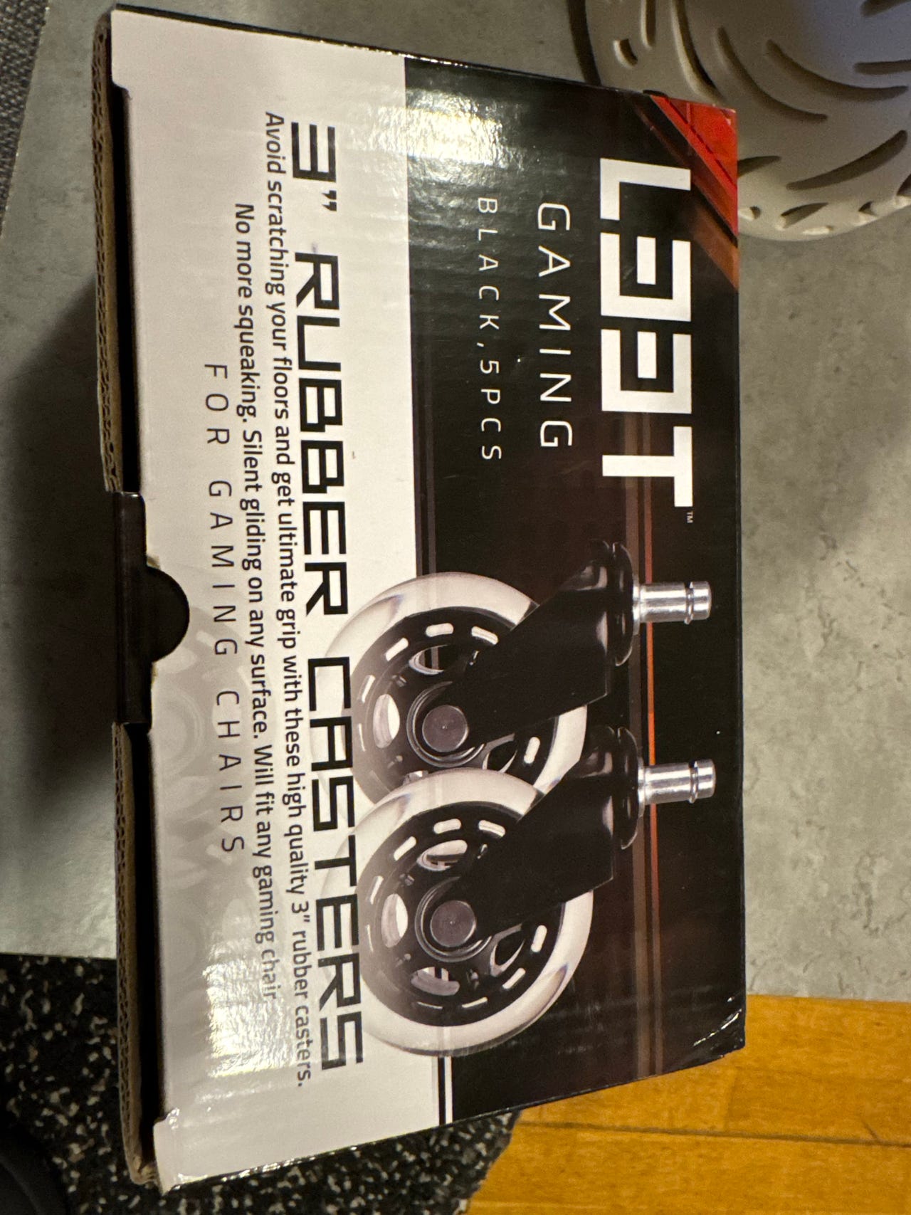 LEET Gaming Rubber Casters Hjulsett for Gamingstoler | FINN-torget
