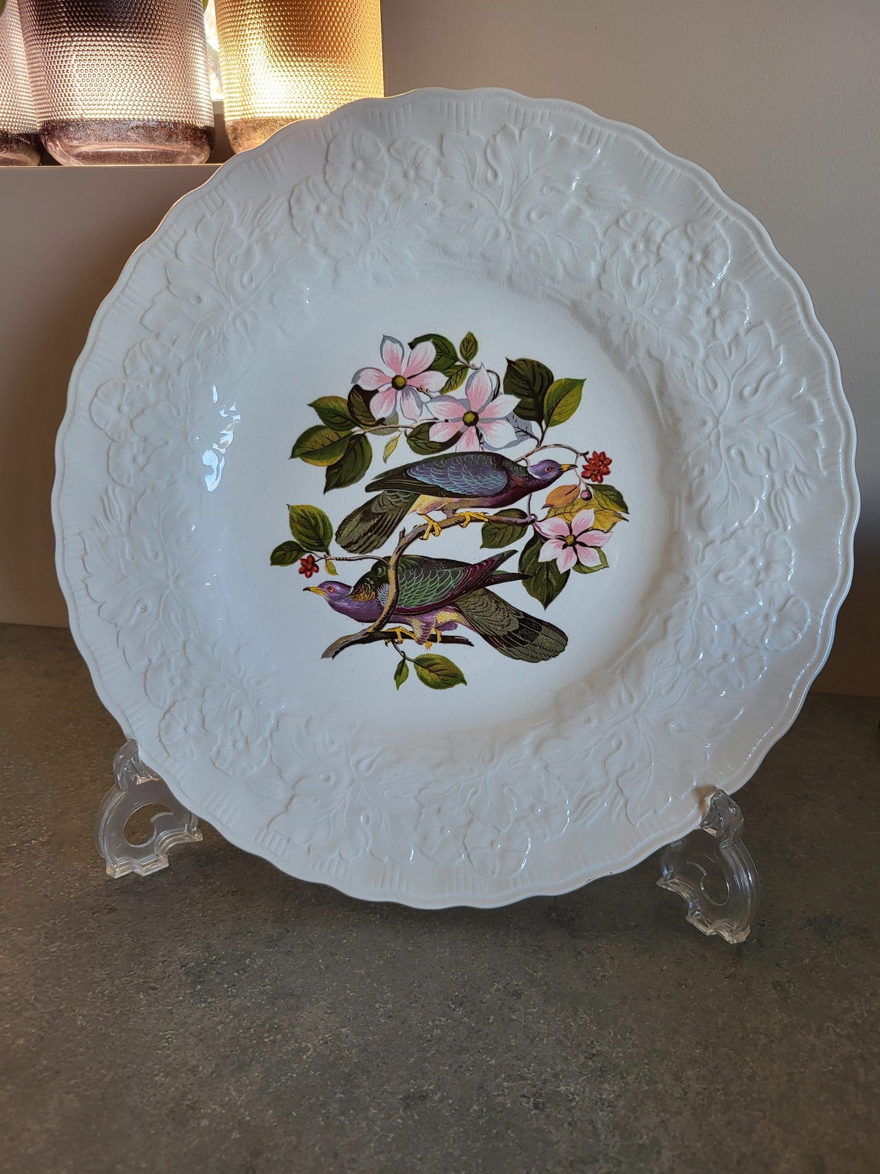 12 middagstellerkner fra Alfred Meakin 'Birds og America' | FINN-torget