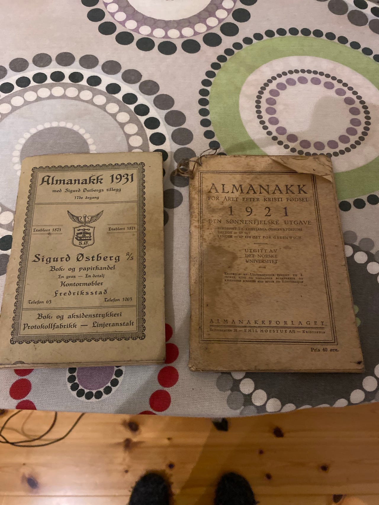 2stk gamle Almanakker 1931 og 1921 | FINN-torget