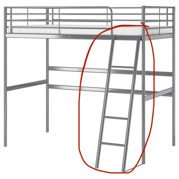 Stige til ikea tromsø/svärta loft seng | FINN-torget
