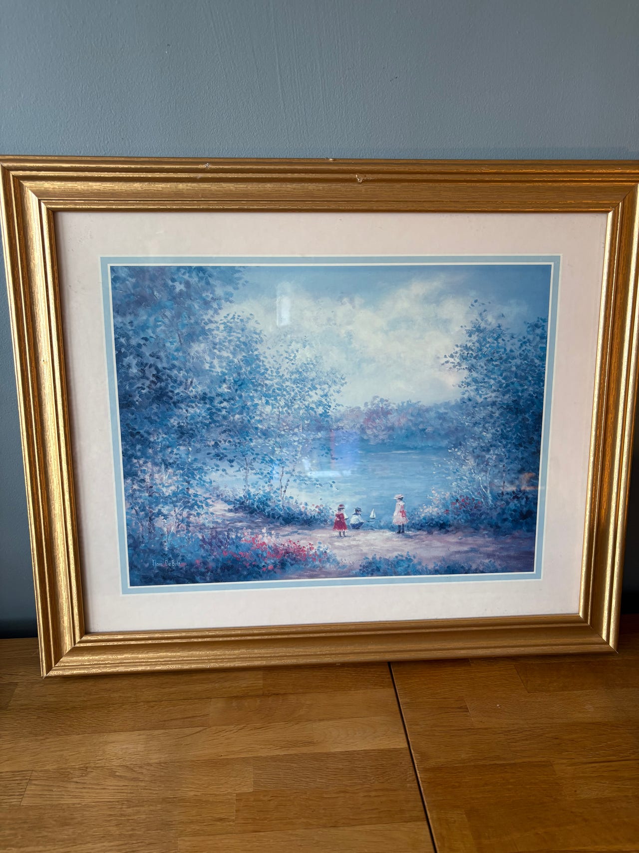 Nora DeBolt litografi «Lakeside Garden» | FINN-torget