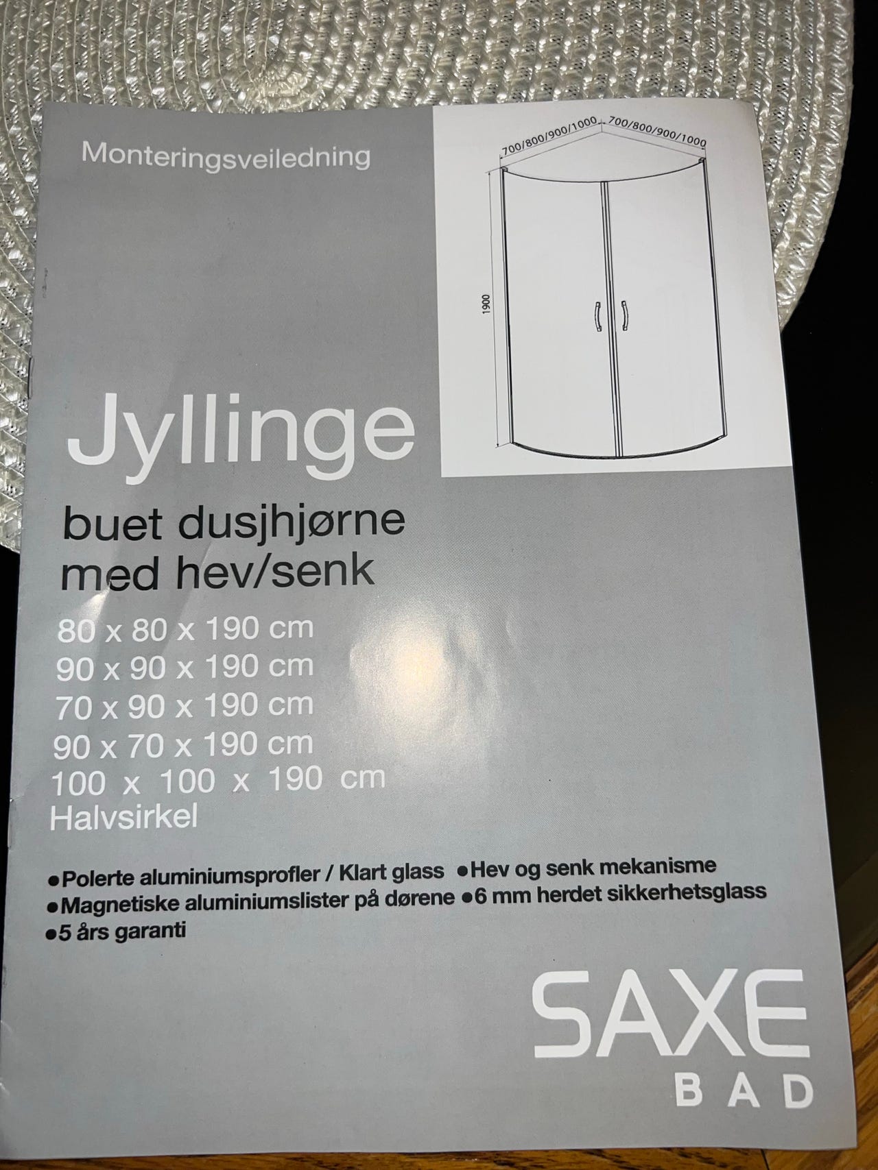 Jyllinge Buet Dusjhjørne 90x90x190 cm | FINN-torget