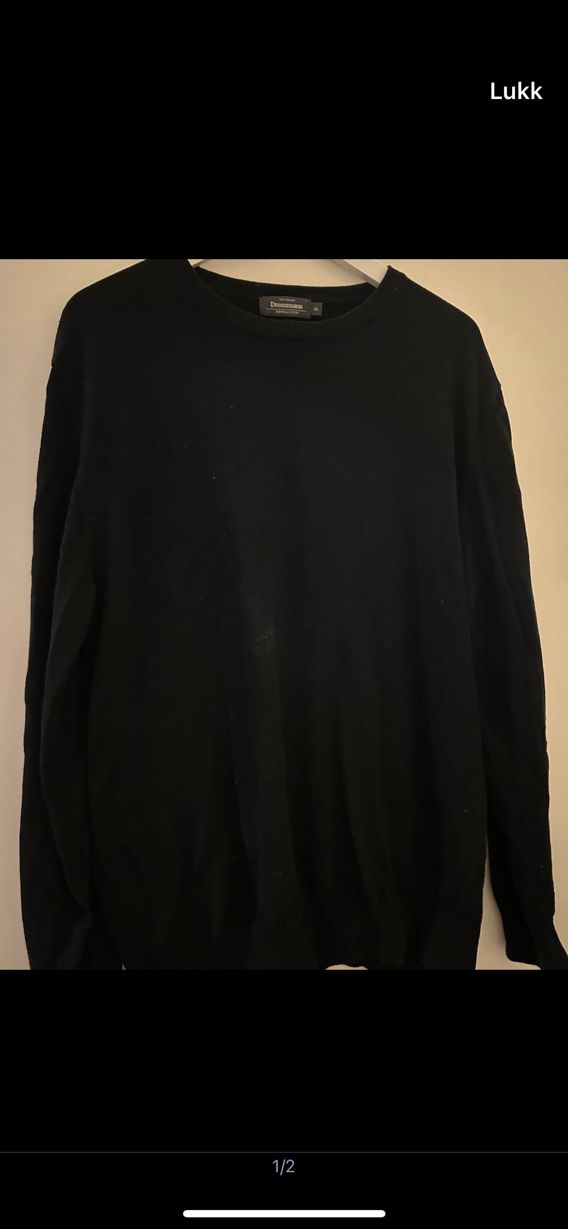 Dressmann Supreme Cotton Genser Svart XL | FINN-torget