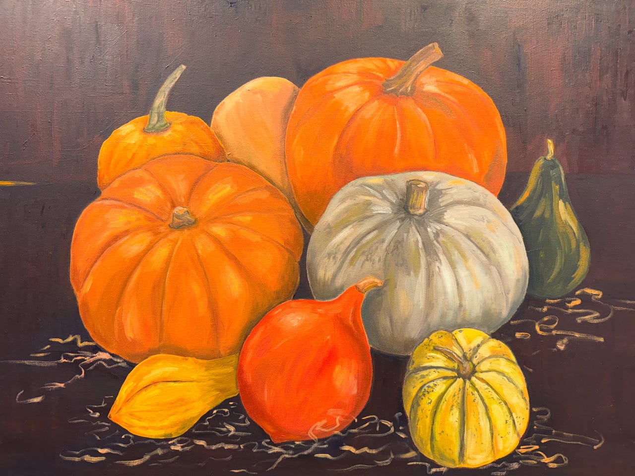 Bildet av olje. Gresskar. | FINN-torget