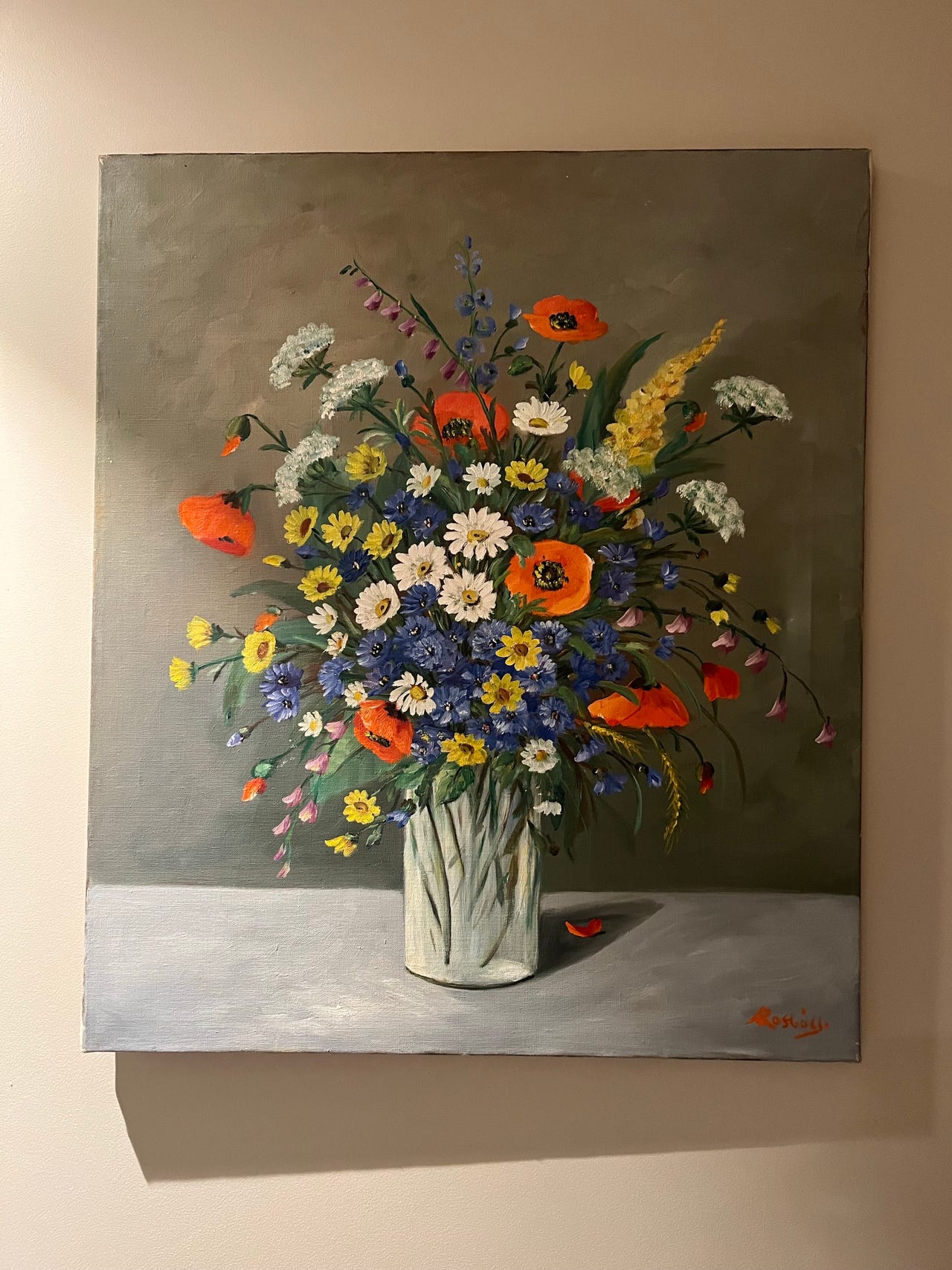 Flott maleri av blomsterbukett - Ukjent kunstner | FINN-torget