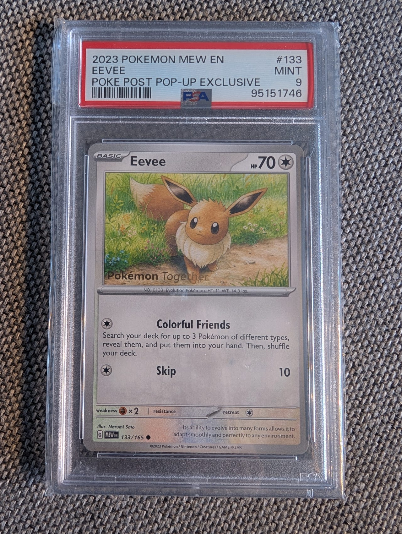 Eevee Pokemon Together Stamp - PSA 9 | FINN-torget