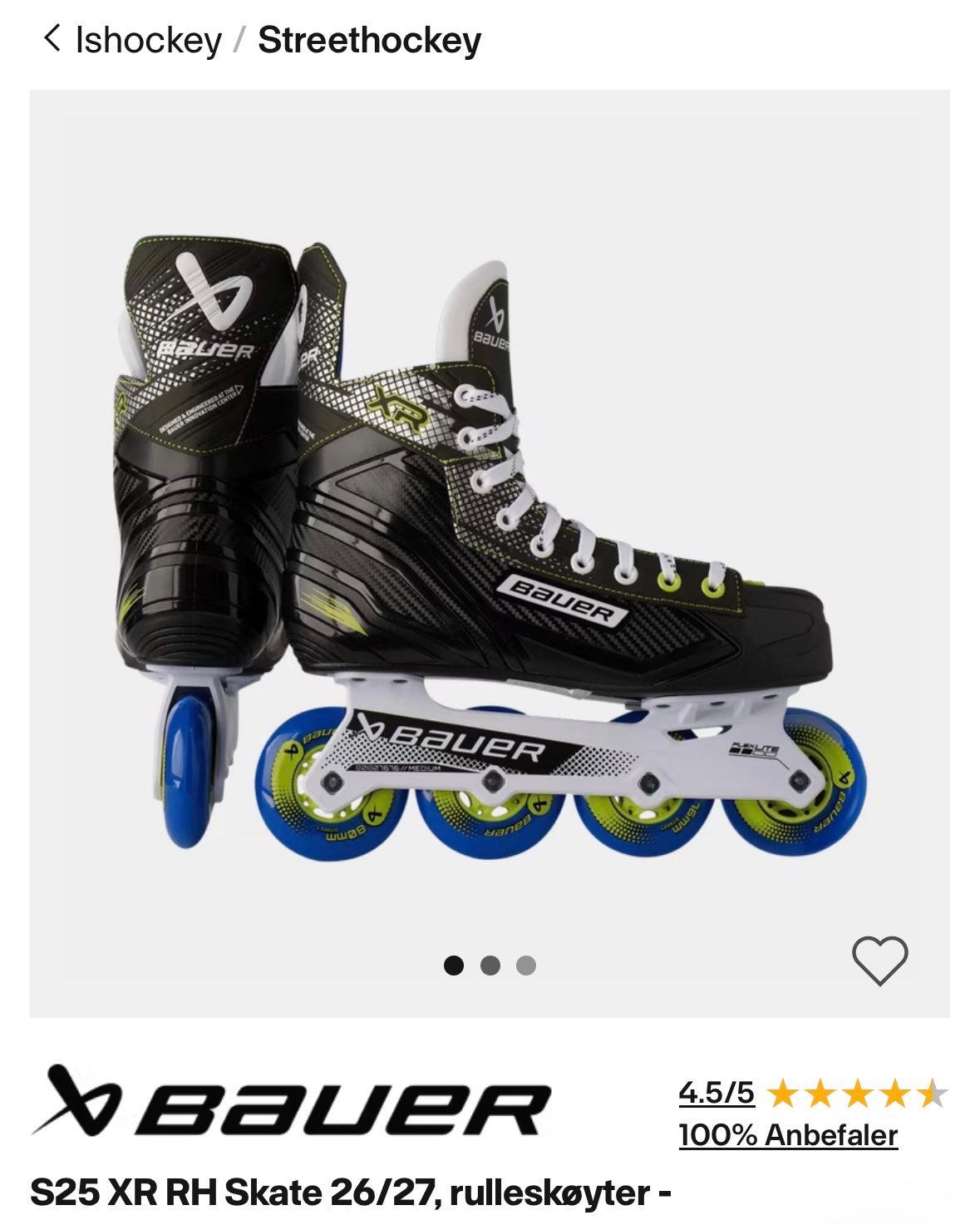 Bauer S25 XR Rulleskøyter 26/27 | FINN-torget