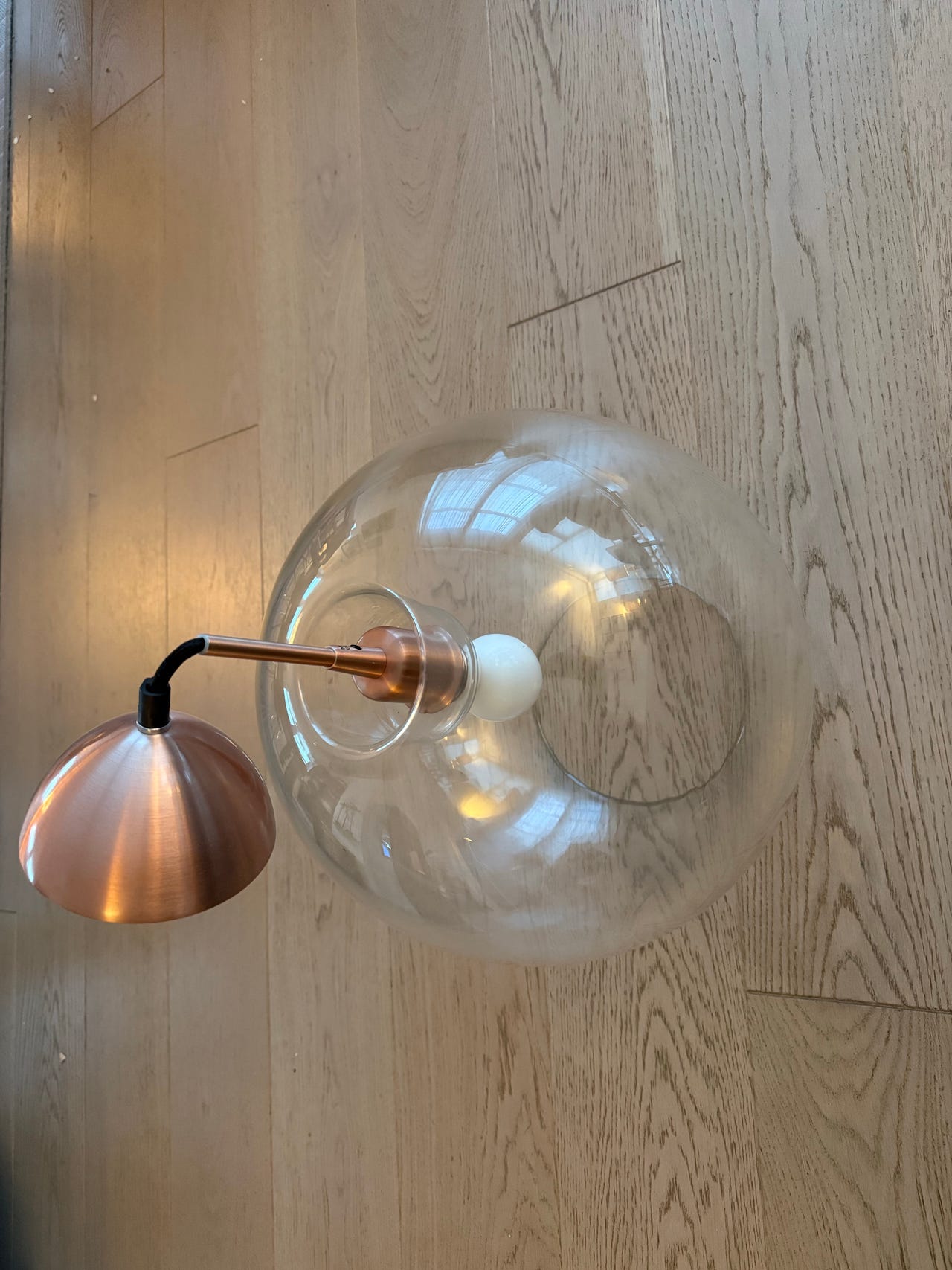 Gloria Pendel Ø380 Messing/Klar Glass fra Belid | FINN-torget