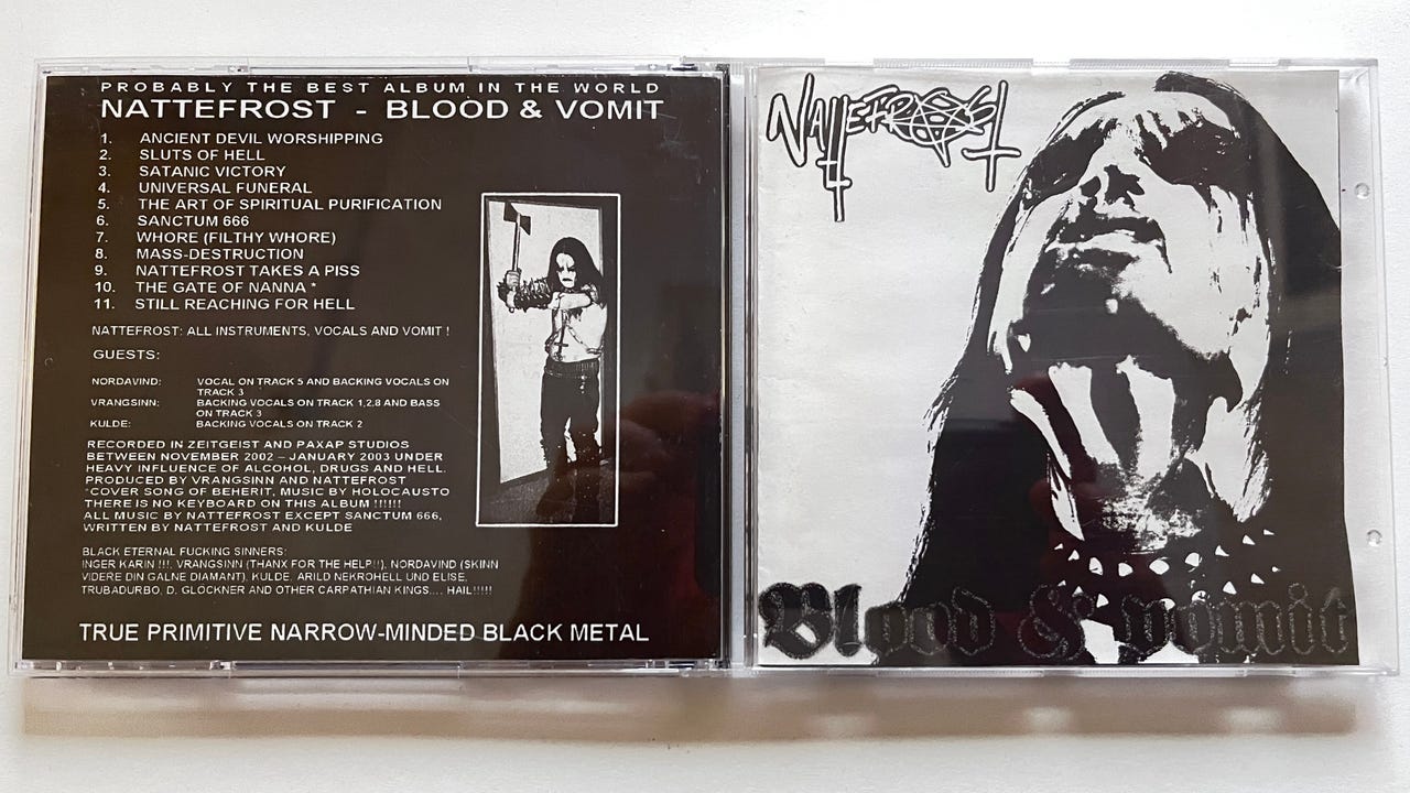Nattefrost - Blood & Vomit (2003 edition) Signert CD | FINN-torget