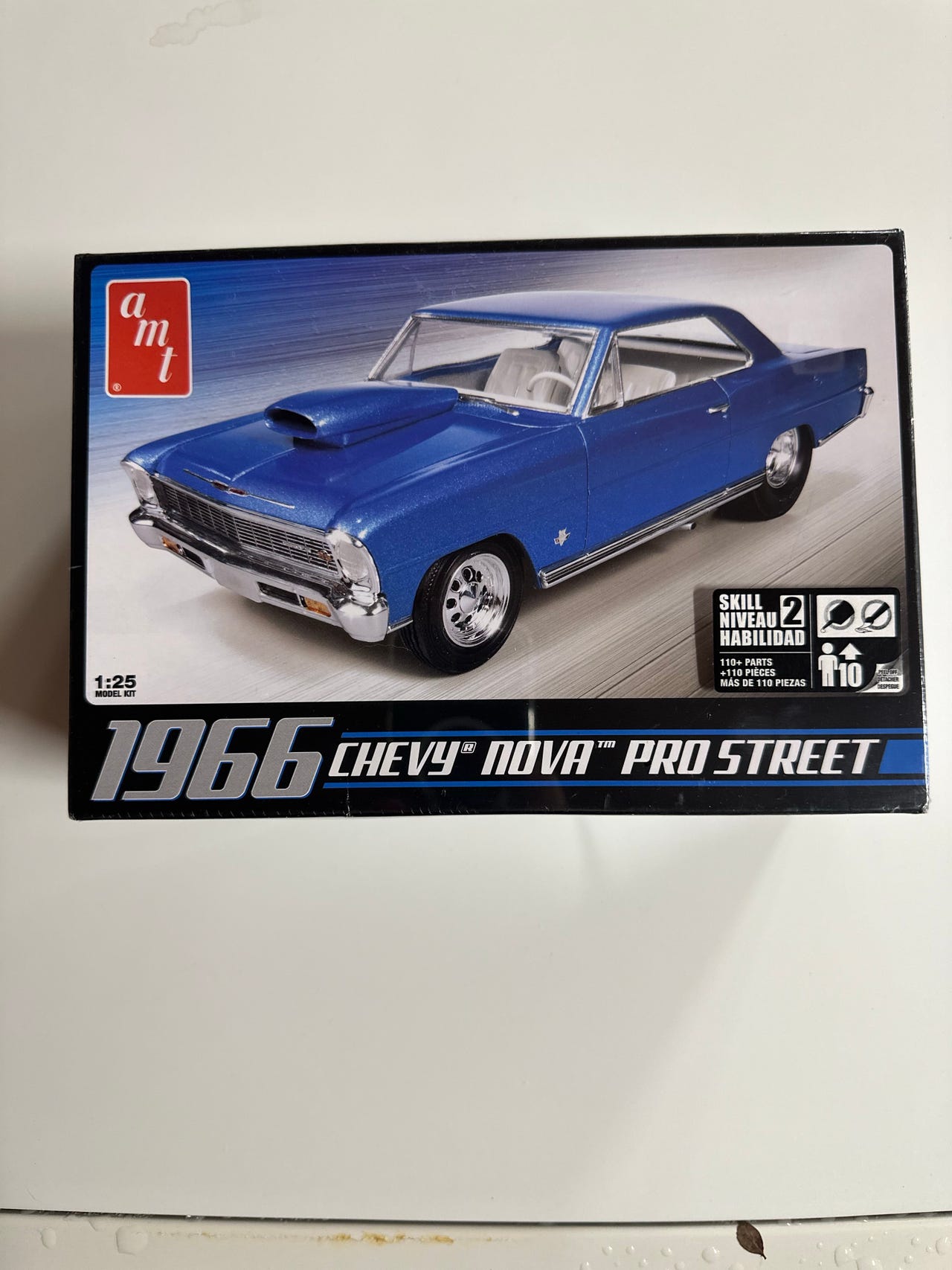 AMT 1966 Chevy Nova Pro Street Bilmodell 1:25 Blå | FINN-torget