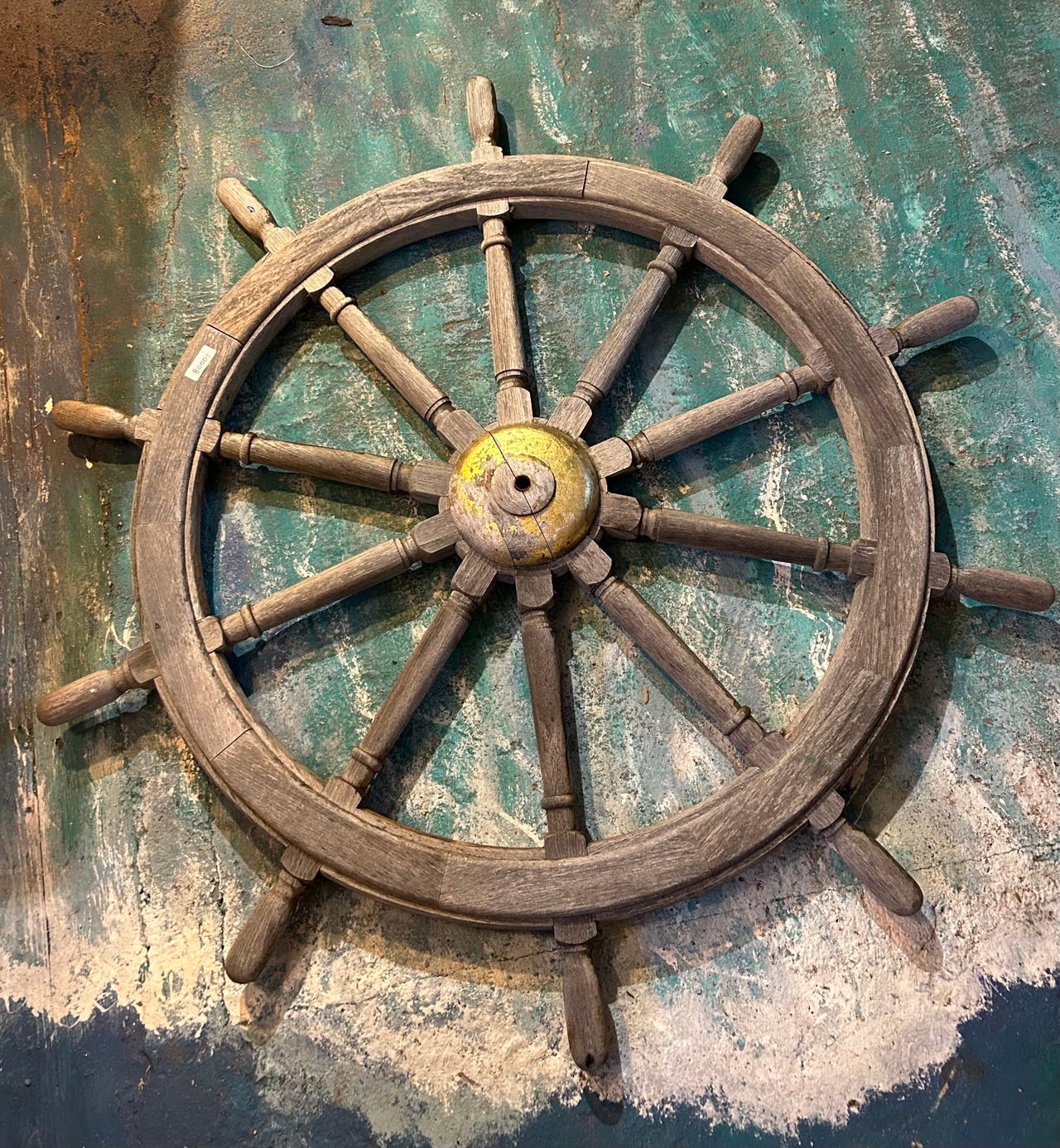 Stort skipsratt i teak | FINN-torget