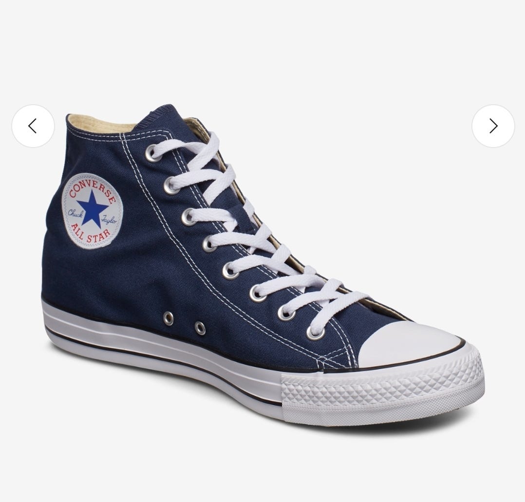 Converse Chuck Taylor All Star Sneakers Høye Marineblå Størrelse 39.5 ...