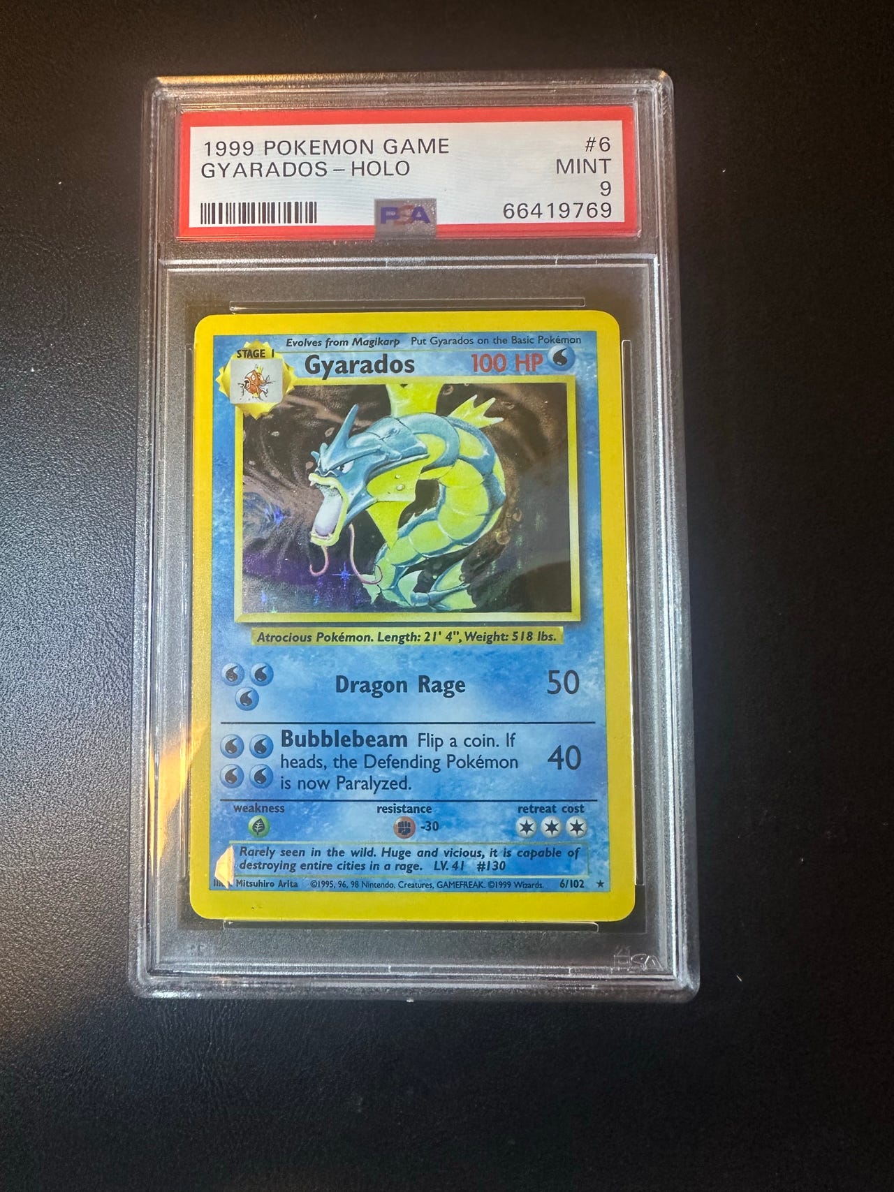 1999 Pokémon Base Set – Gyarados #6 Holo PSA 9 | FINN-torget