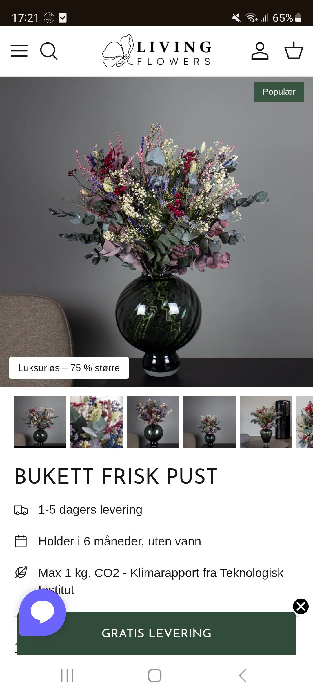 Bukett fra living flowers | FINN-torget