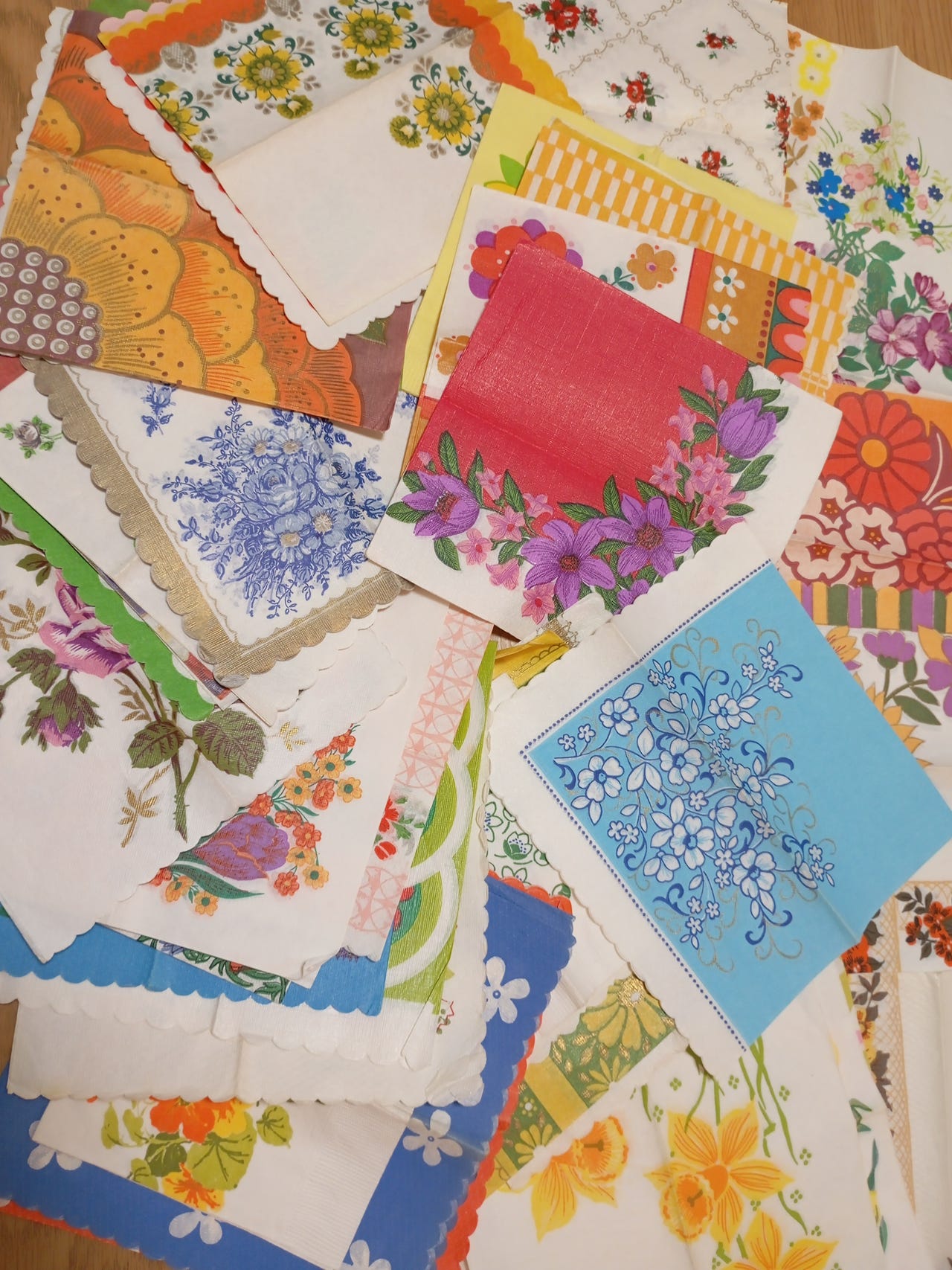 Gamle servietter Blomster | FINN-torget