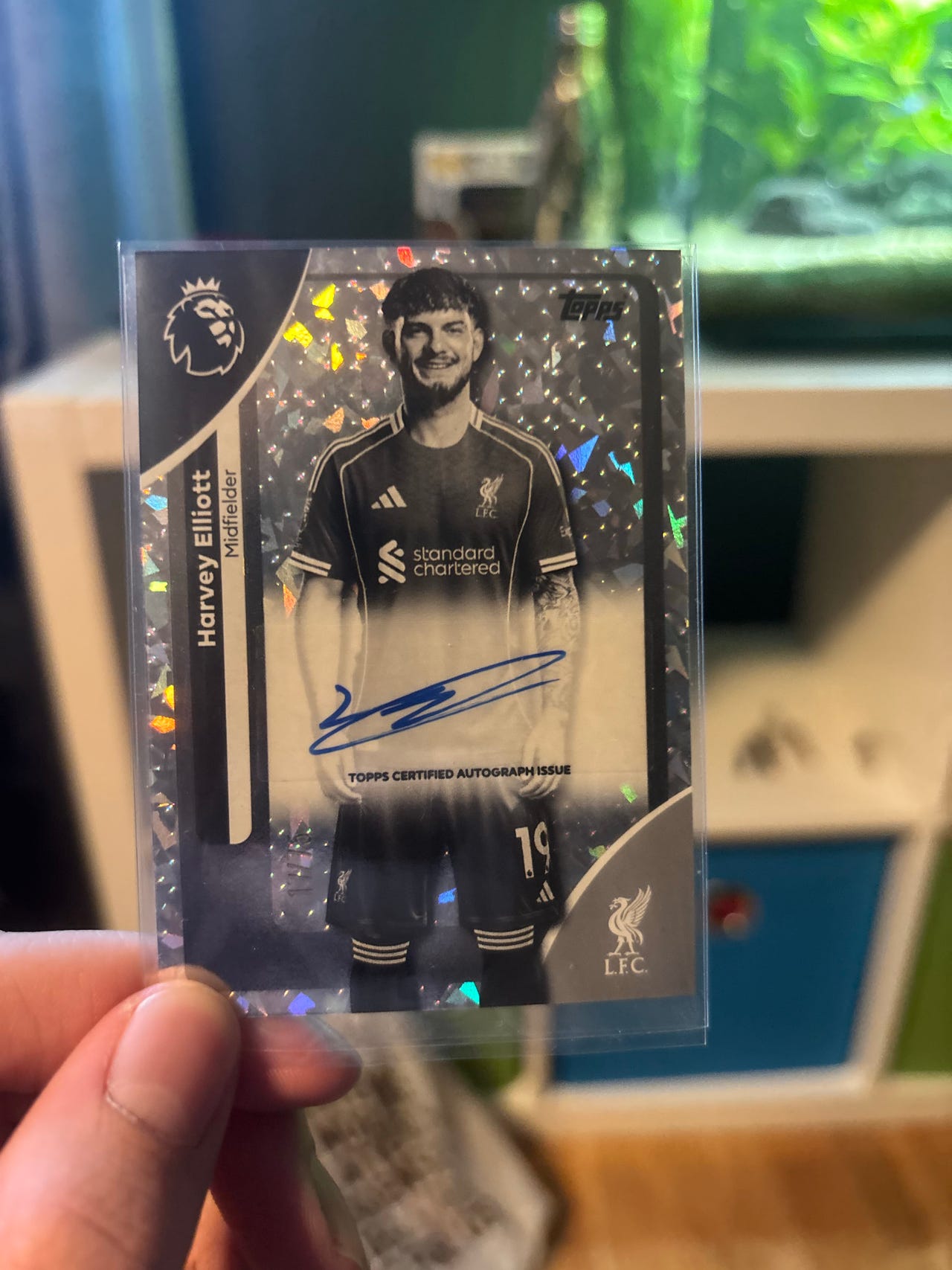 Topps Premier League 2025/26 Harvey Elliott Autografkort Liverpool FC ...