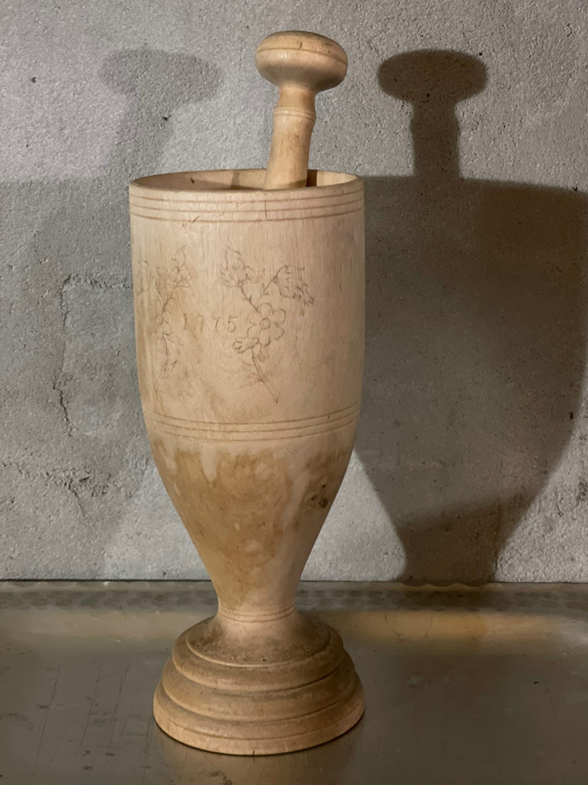 Tre-morter i bjørk med stamper – L. Ebne dreieverkstad, Skånevik ...