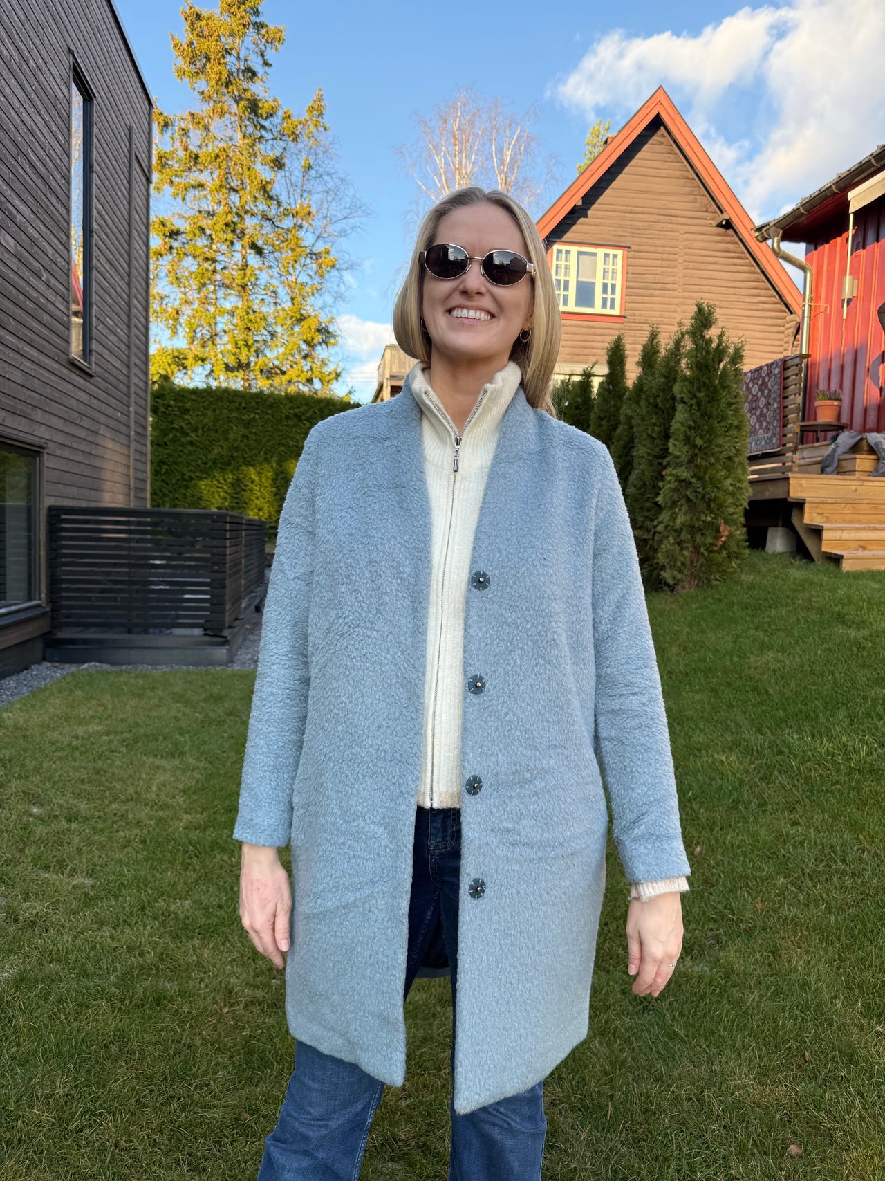 Katrin Uri ullkåpe Blå Dame Str 38 | FINN-torget