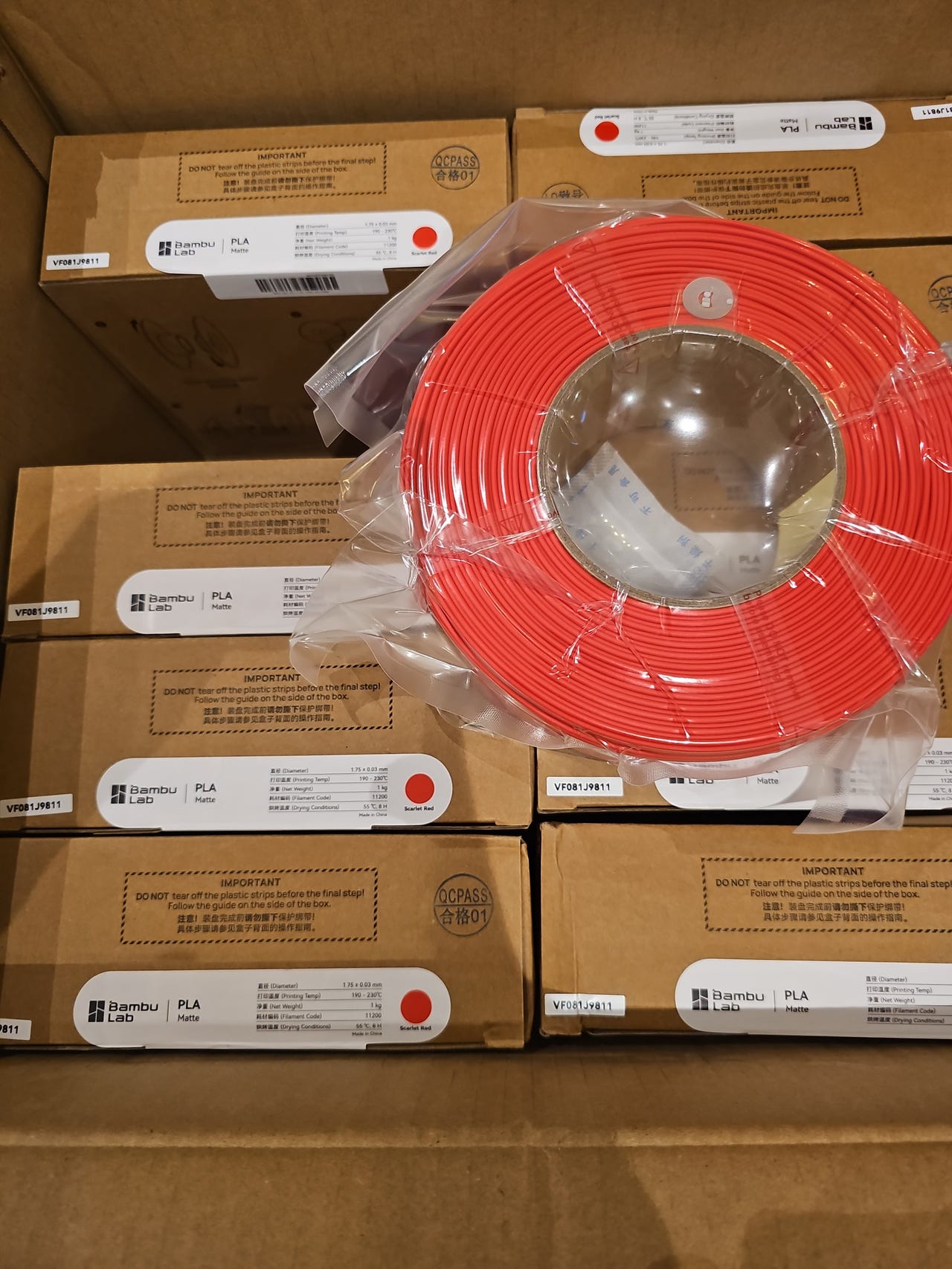 Bambu Lab PLA Matte Scarlet Red | FINN-torget