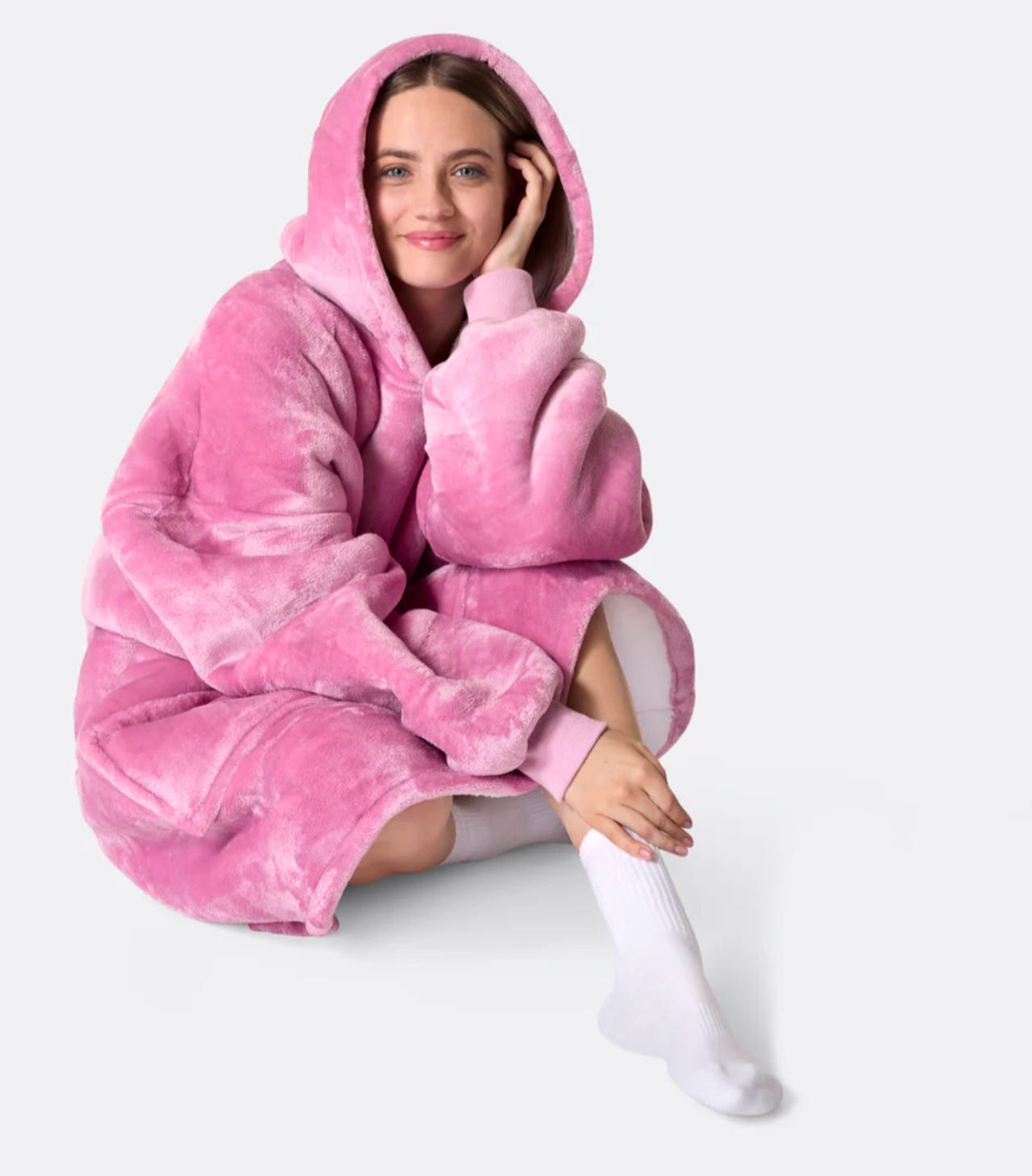 Nydelig myk, fluffy Primark "snuddie" SillySanta HappyHoodie lignende ...
