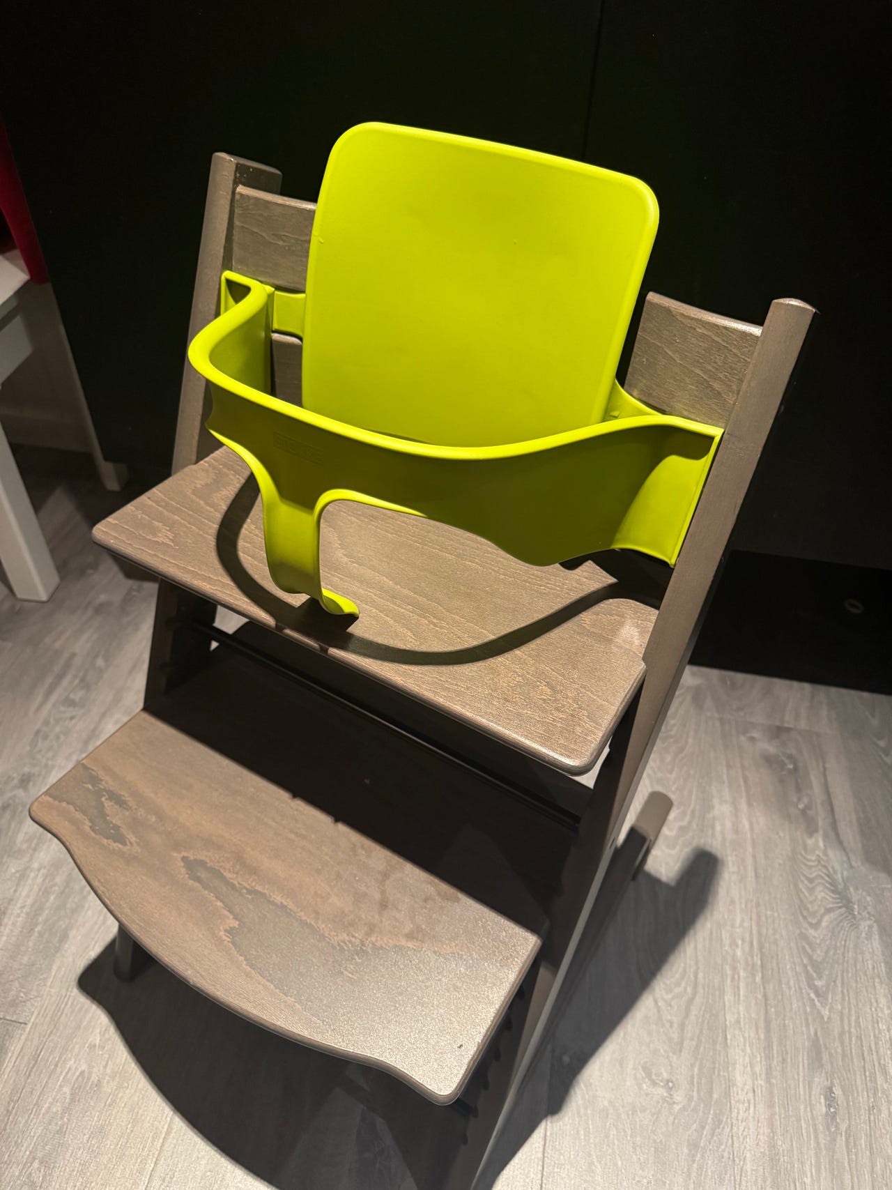 Stokke tripp trapp med glider og barnesete | FINN-torget