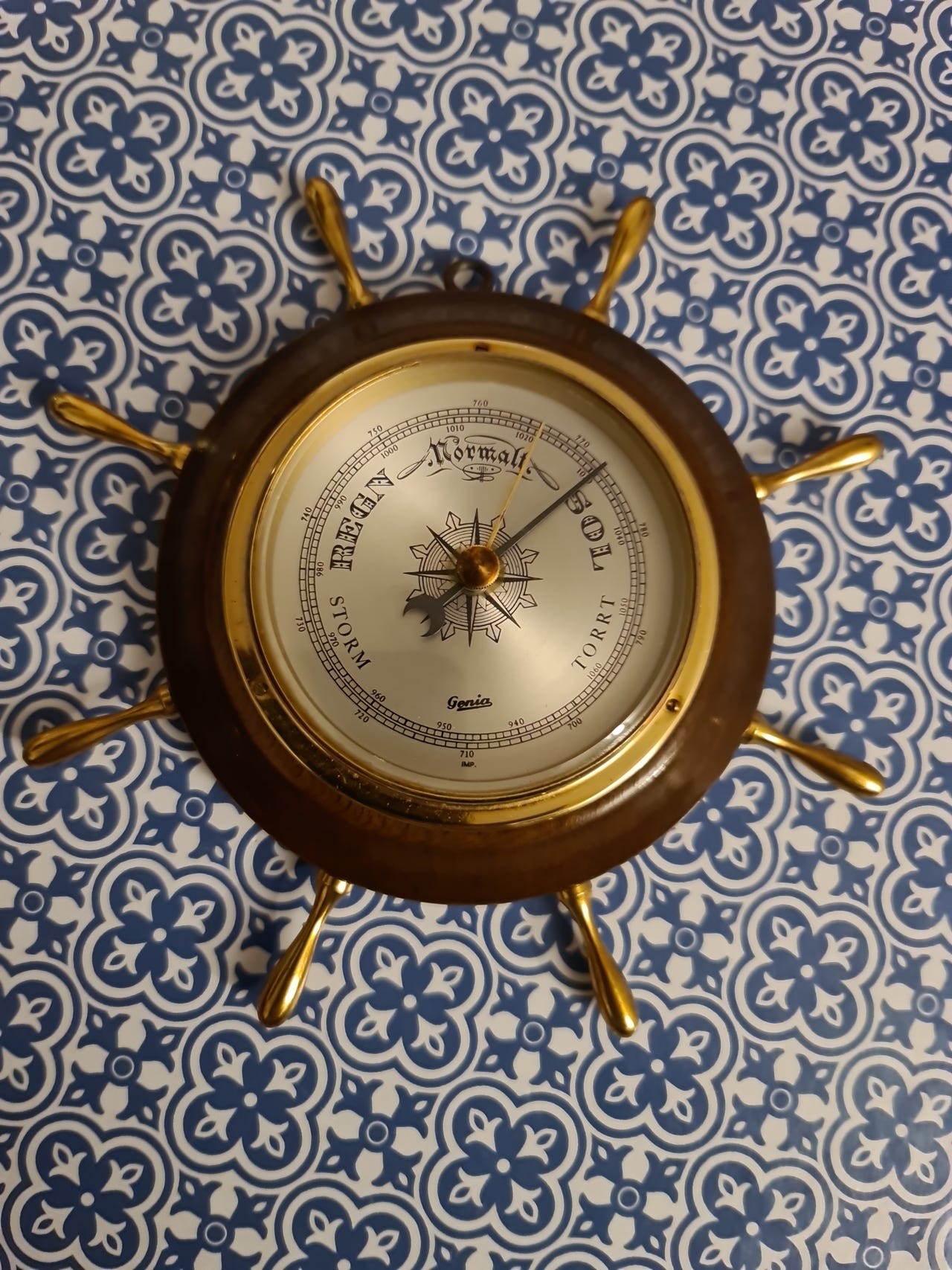Genius Barometer Veggur Messing og Tre | FINN-torget