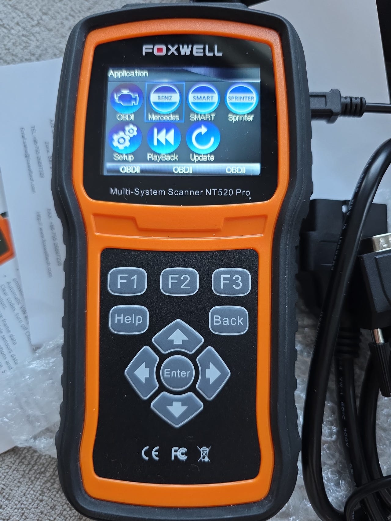 FOXWELL NT520 Pro OBD2 / diagnose – Mercedes, Smart, Sprinter | FINN-torget