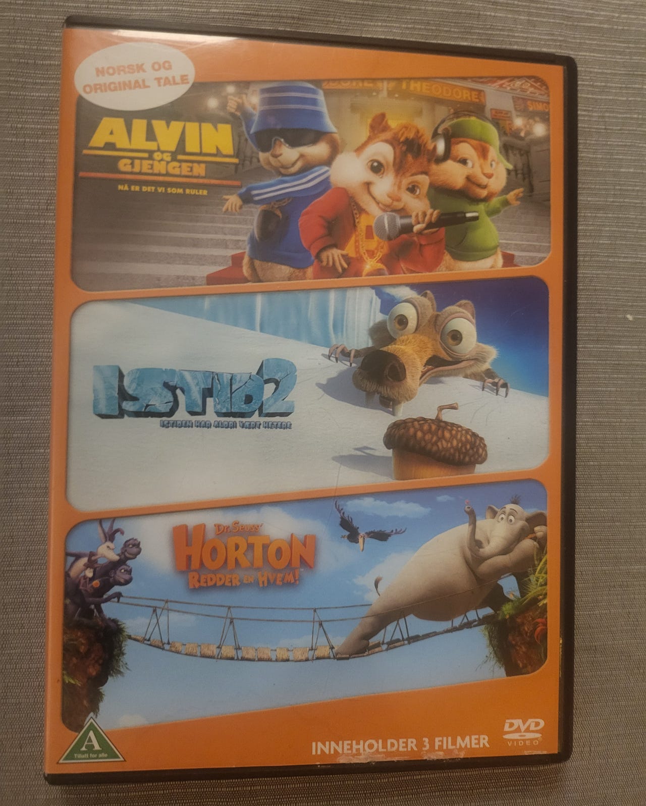Alvin and the Chipmunks, Ice Age 2, Horton Hears a Who DVD Sett | FINN ...