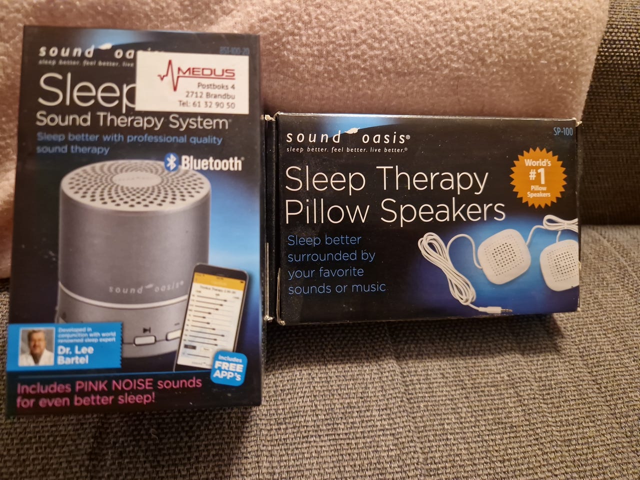 Sound Oasis Sleep Therapy Pillow Speakers Bluetooth Søvnterapi System ...