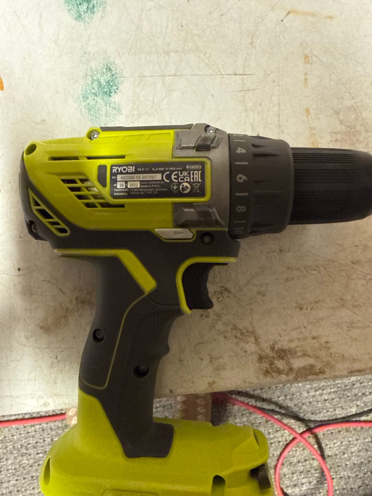 Ryobi R18DD3-0 Drill Boremaskin 18V Batteridrevet Grønn | FINN-torget