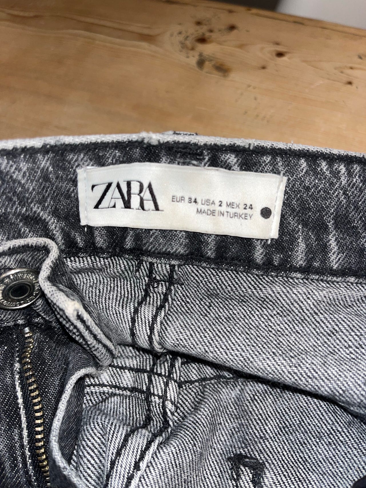 Zara Jeans EUC RN#77302 Womens Straight Leg High Rise Medium Wash Size ...