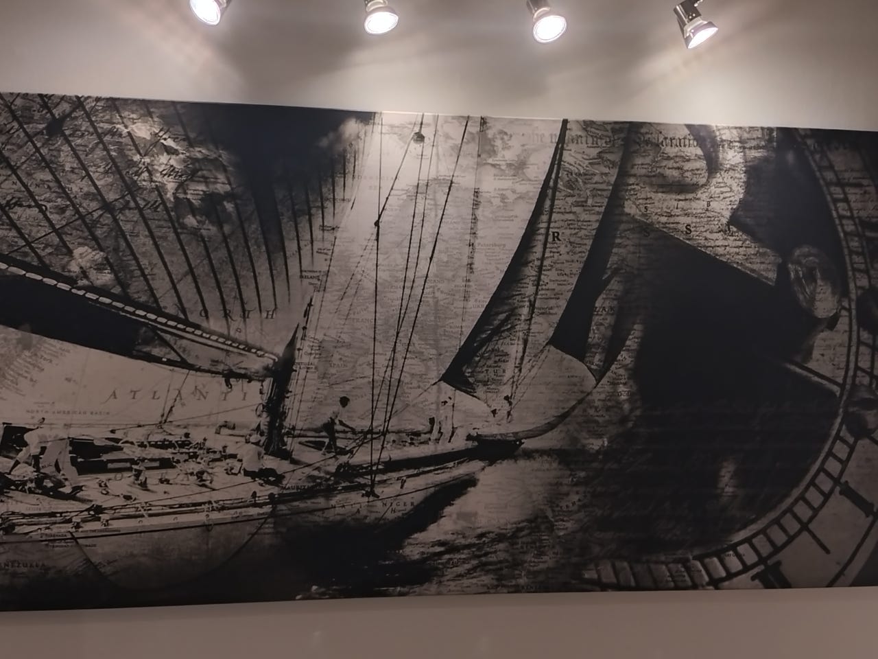 Veldig fin canvas ramme med vakker skip og navigasjon motiv | FINN-torget