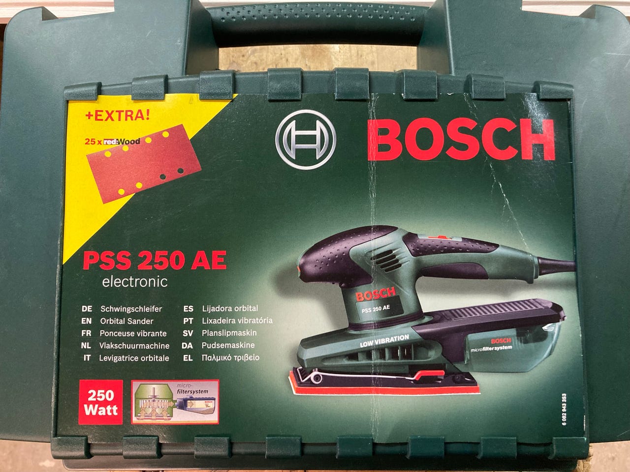 Bosch PSS 250 AE Elektronisk Eksentersliper 250 Watt | FINN-torget